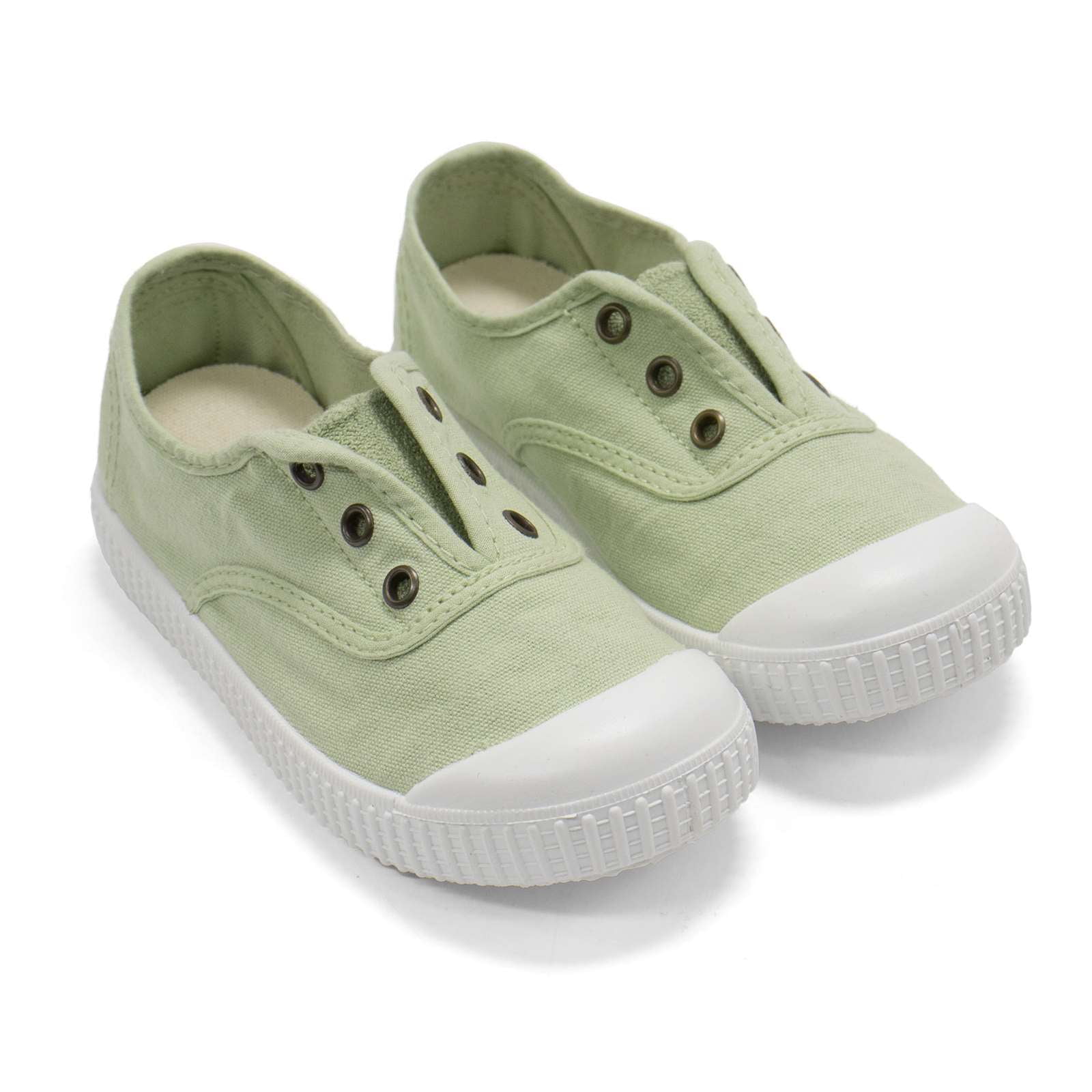 Victoria Toddlers 1915 Inglesa Slip-On Canvas Shoes, Wasabi,4.5 M US ...
