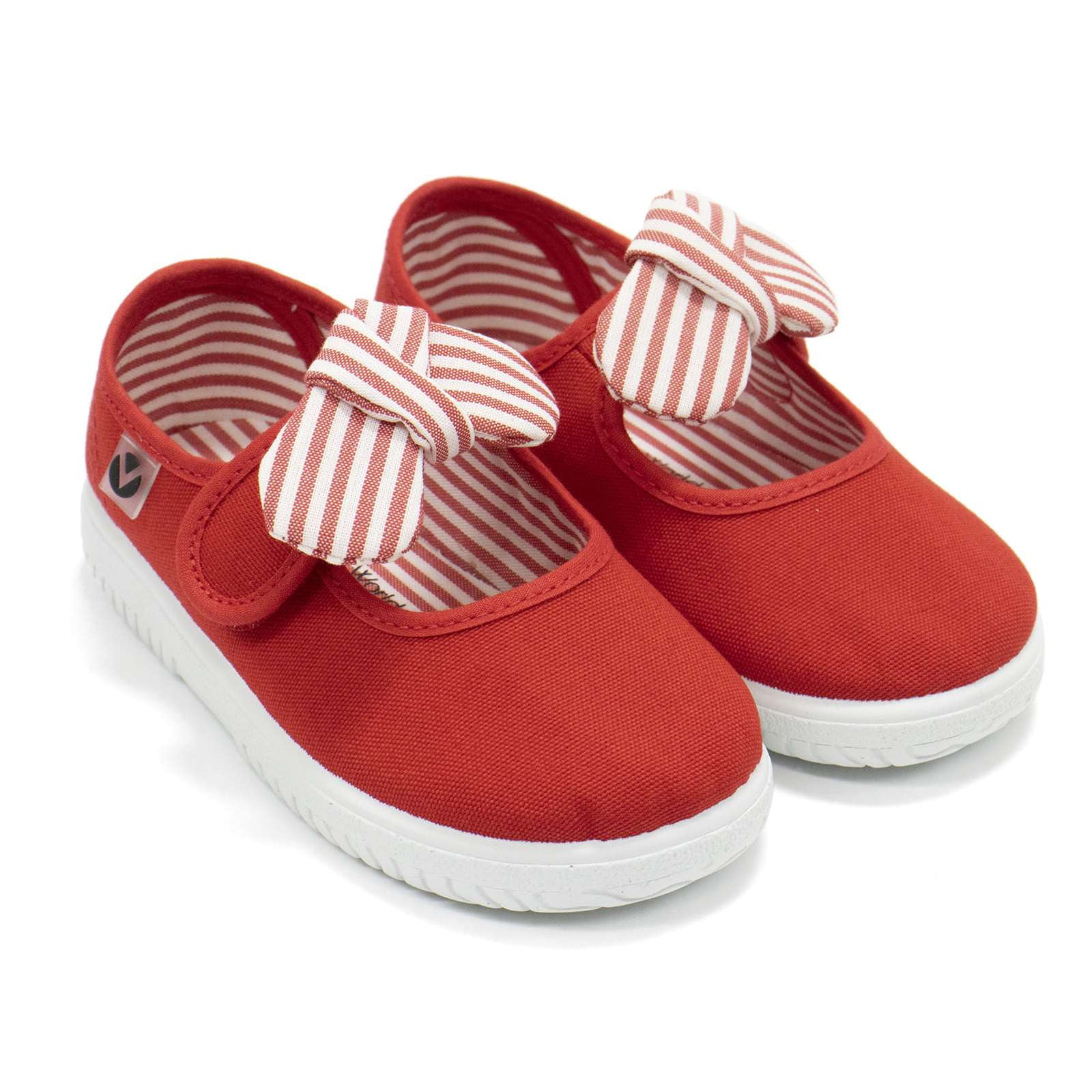 Victoria Toddlers Slip On Canvas Bow Shoes, Rojo,2.5 M US - Walmart.com