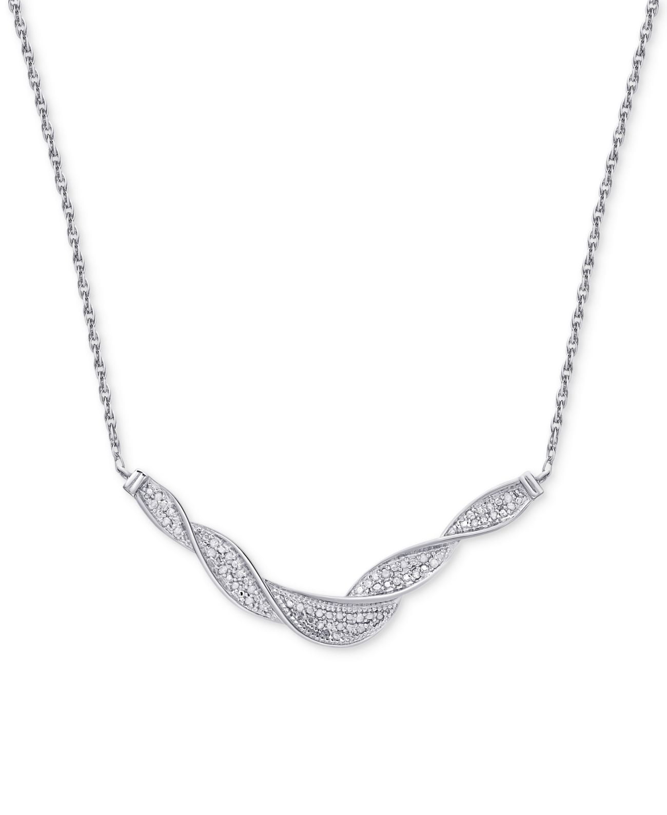 Victoria Townsend Diamond Swirl Collar Necklace (1/4 ct. t.w ...