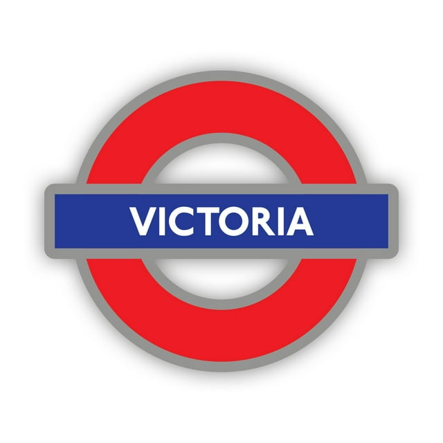 Victoria Tube Sign Roundel Sticker Decal - Self Adhesive Vinyl ...