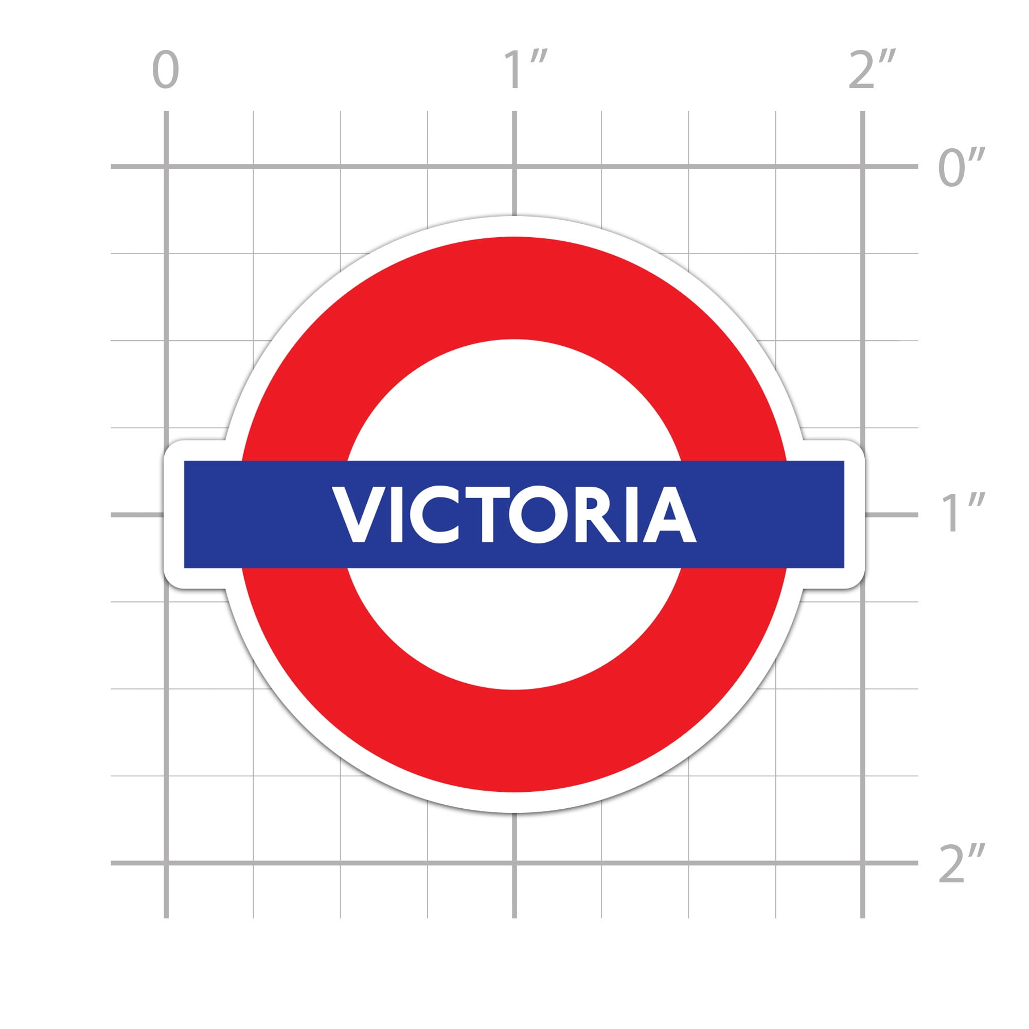Victoria Tube Sign Roundel Sticker for water bottle phone tumbler hard ...