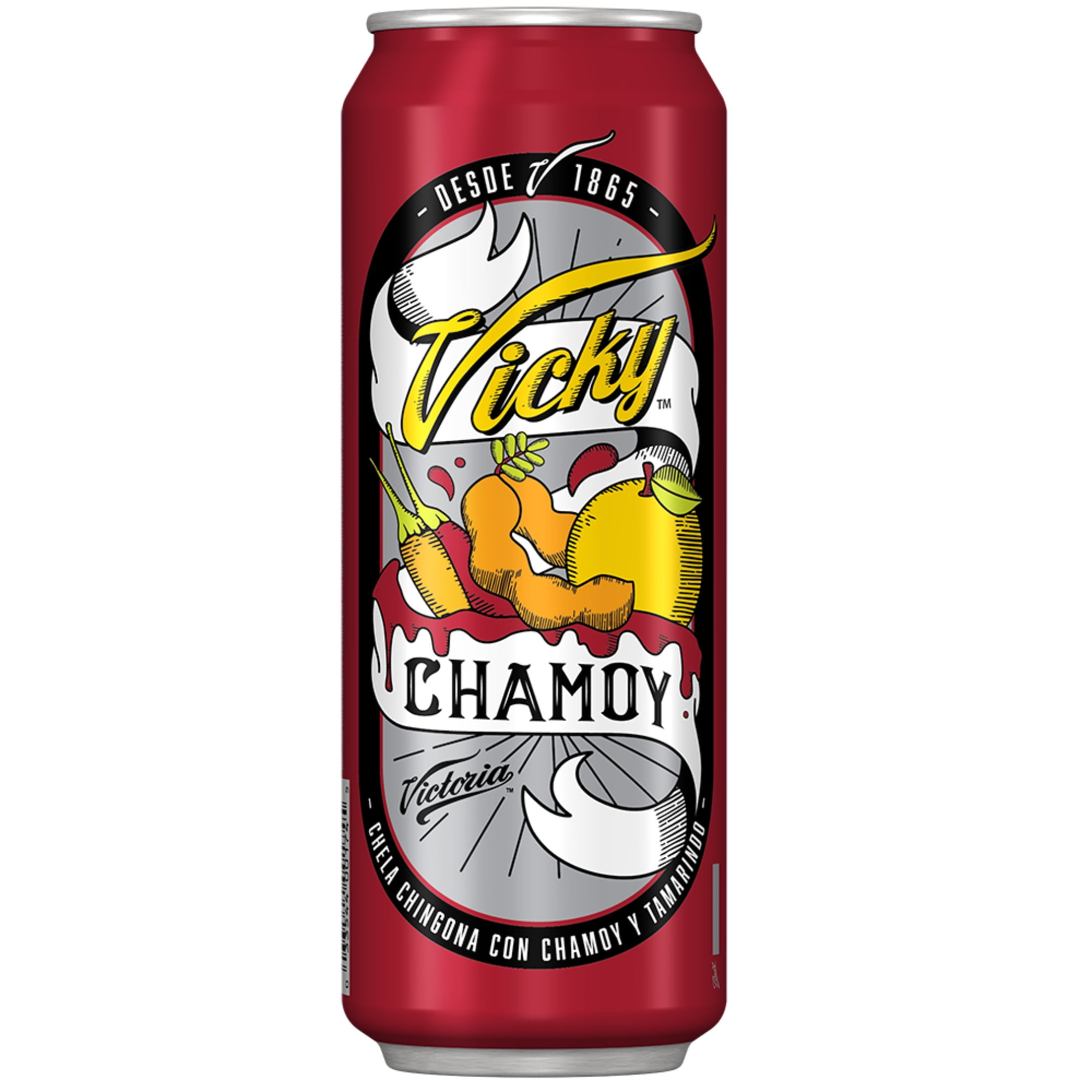 Victoria Vicky Chamoy Mexican Flavored Beer, 24 fl. oz. Single Beer Can ...