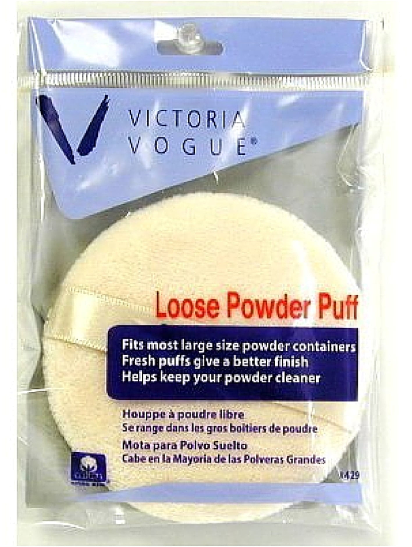 Victoria Vogue Round Loose Powder Puff 1 ea (Pack of 4) - Walmart.com