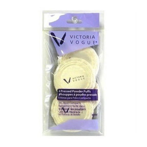 Victoria Vogue Round Puff Pressed Powder Puff, 4 Ea, 3 Pack - Walmart.com