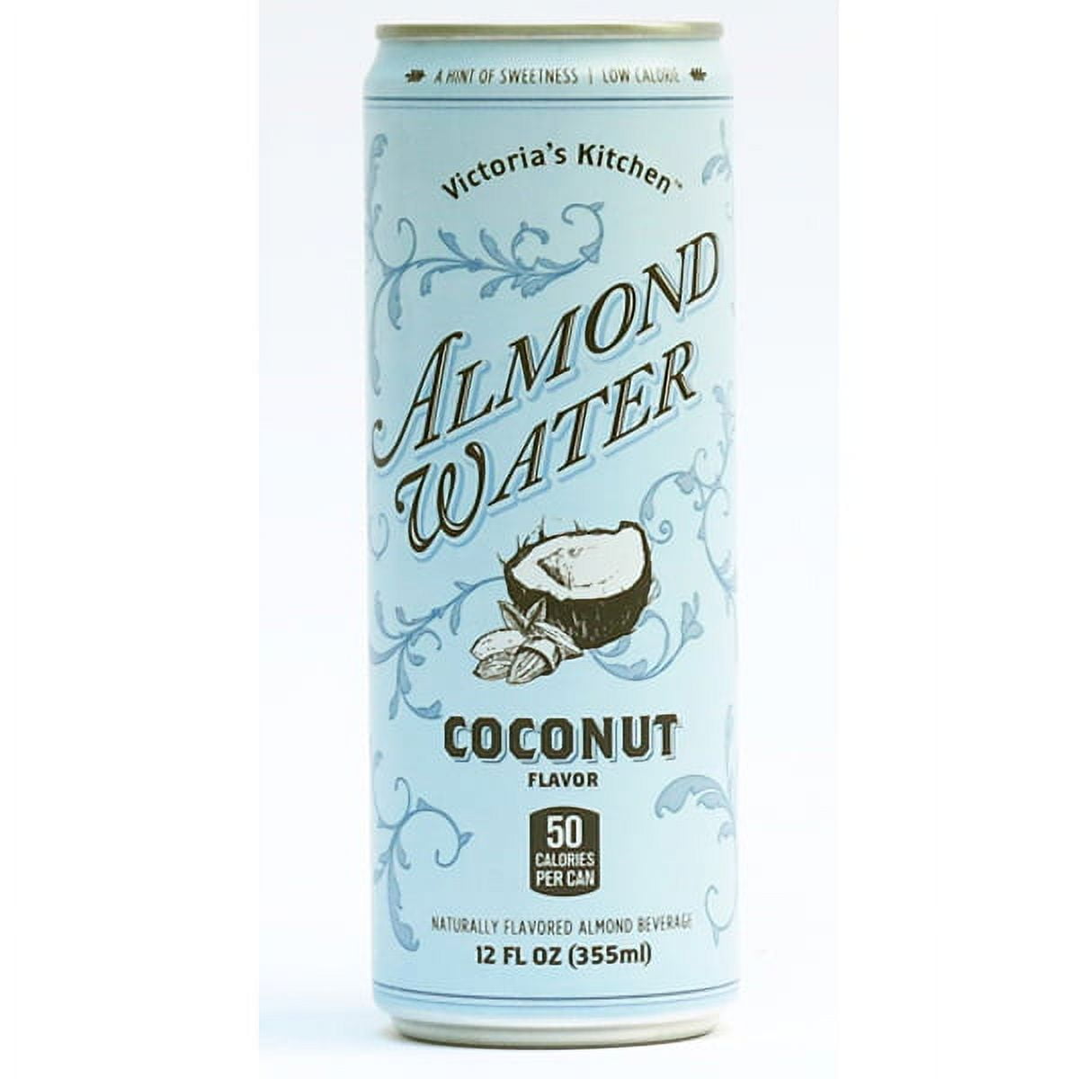 Victoria's Kitchen Coconut Flavor Almond Water 12 oz Cans - Pack of 12 ...
