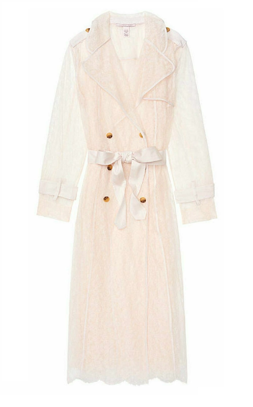 Victoria's Secret All Lace Trench Coat Lingerie Lace Robe Color Coconut ...