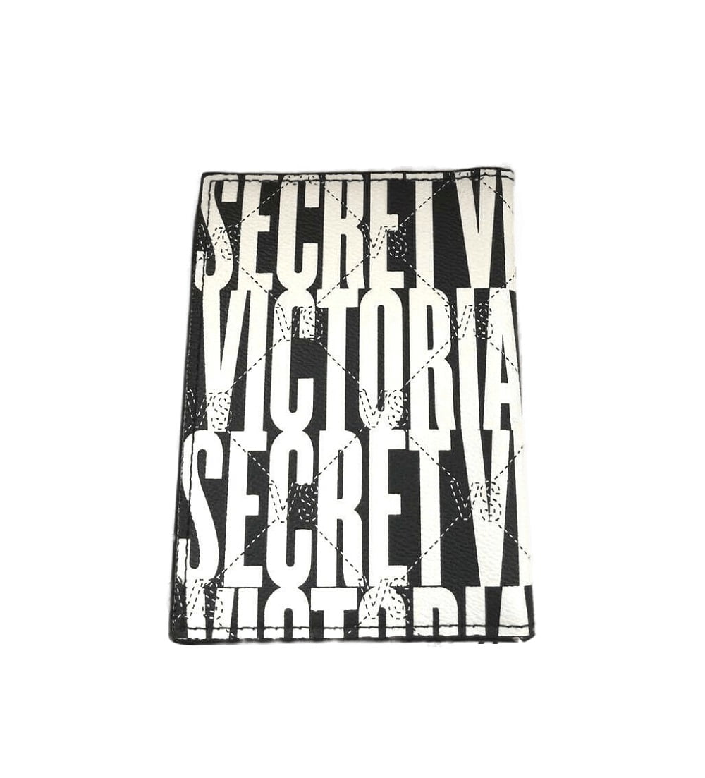 Victoria's Secret Black & White Logo Monogram Passport Holder Wallet ...
