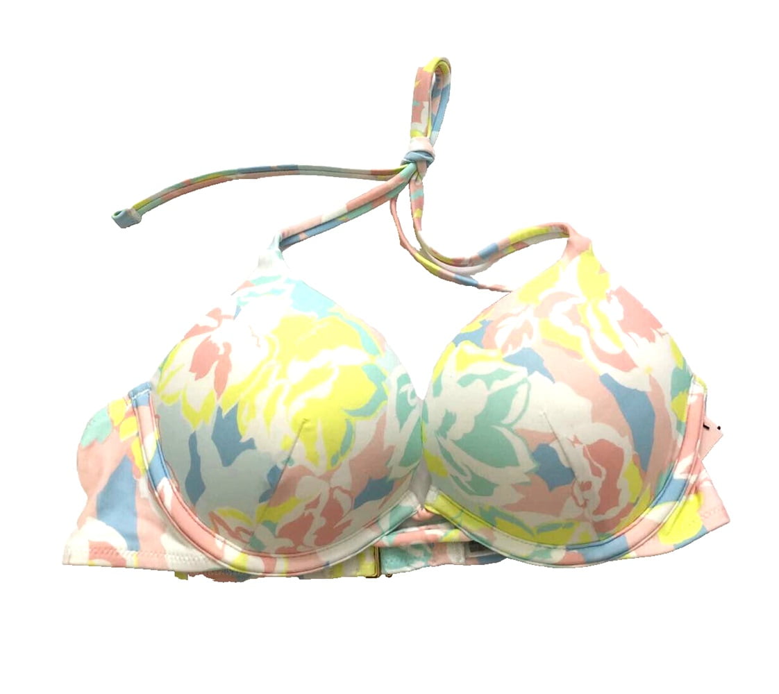 Victoria's Secret Bombshell Add-2-cups Push-up Bikini Swim Top Colorful ...