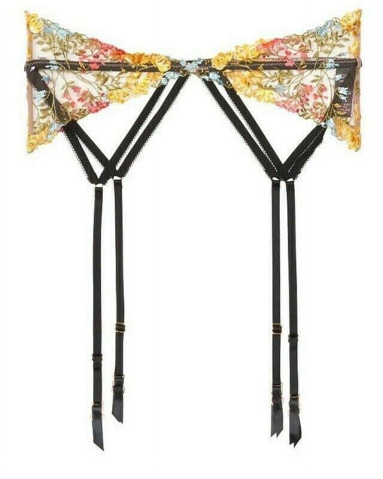 Victoria's Secret Dream Angels Floral Embroidered Garter Belt Multi XS ...