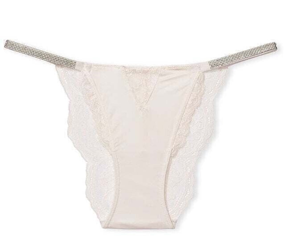 Victoria's Secret Micro Lace Shine Strap Cheekini/Cheeky Panty Coconut ...