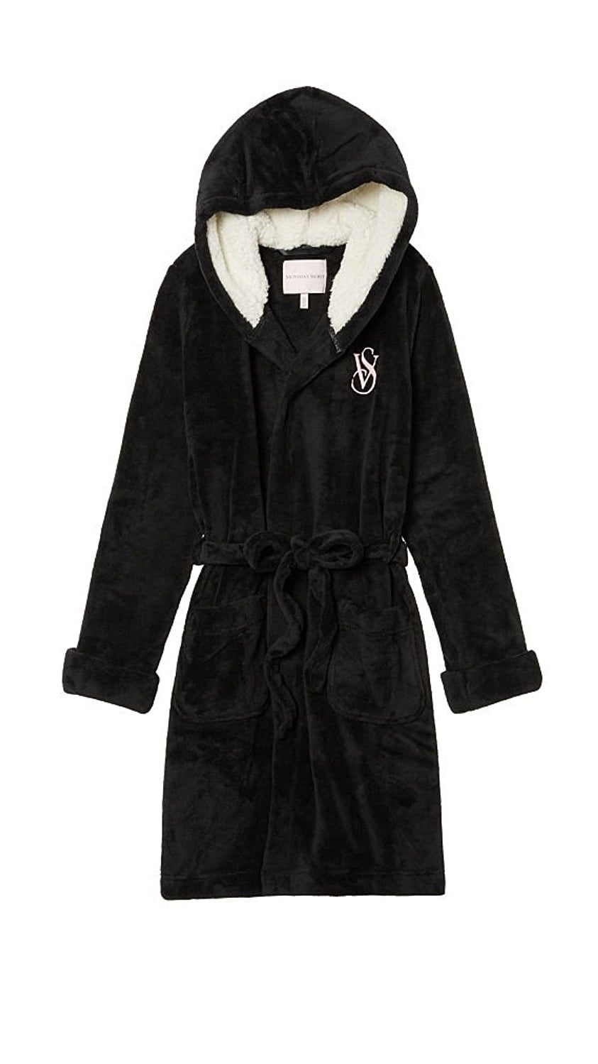 Victoria's Secret Monogrammed Short Hooded Plush Robe - Walmart.com
