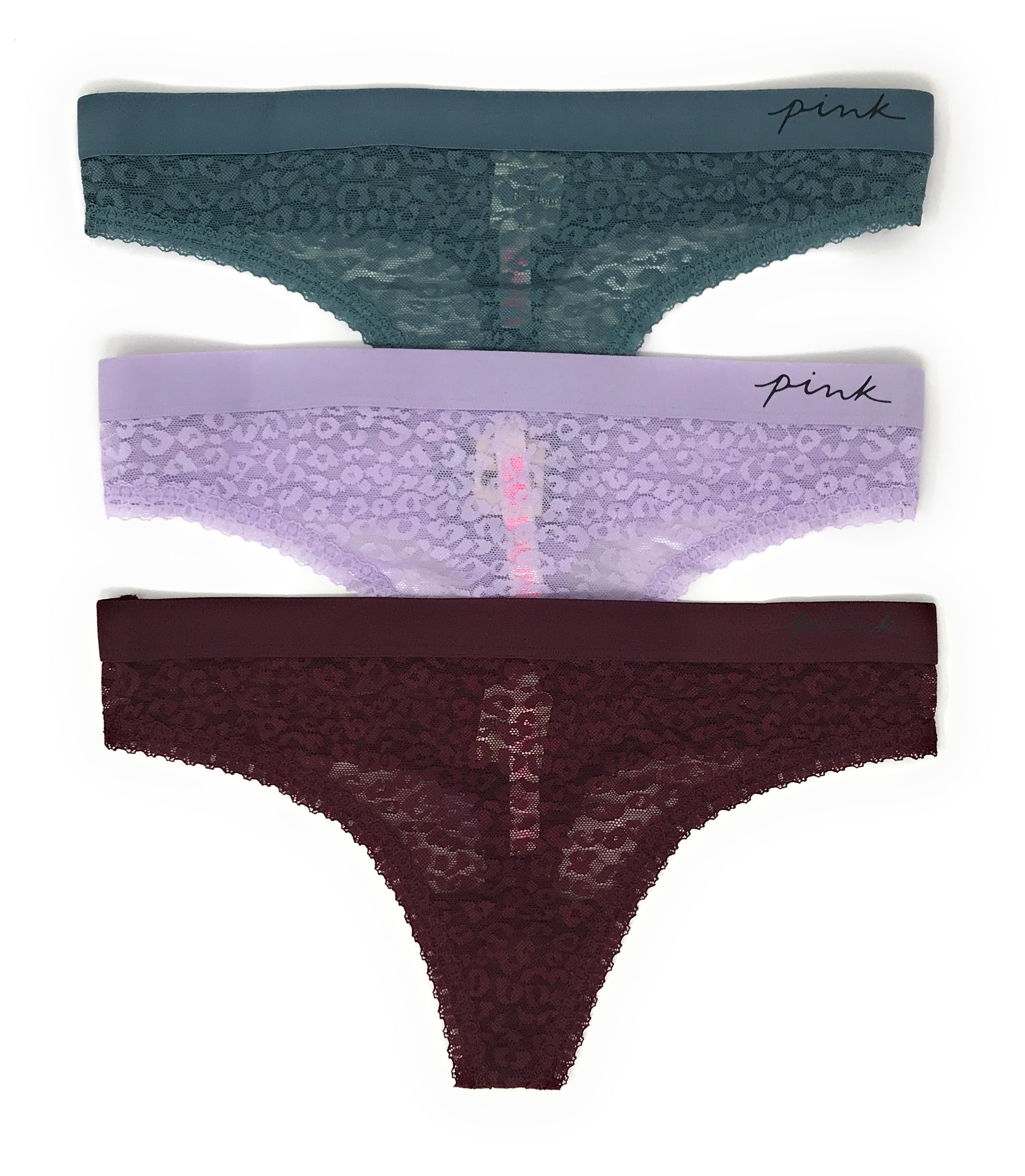 Victoria's Secret PINK Logo Thong Panty Set of 3 - Walmart.com