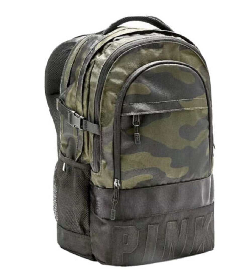 Victoria's Secret Pink Collegiate Backpack Travel Laptop Book Bag Camo ...