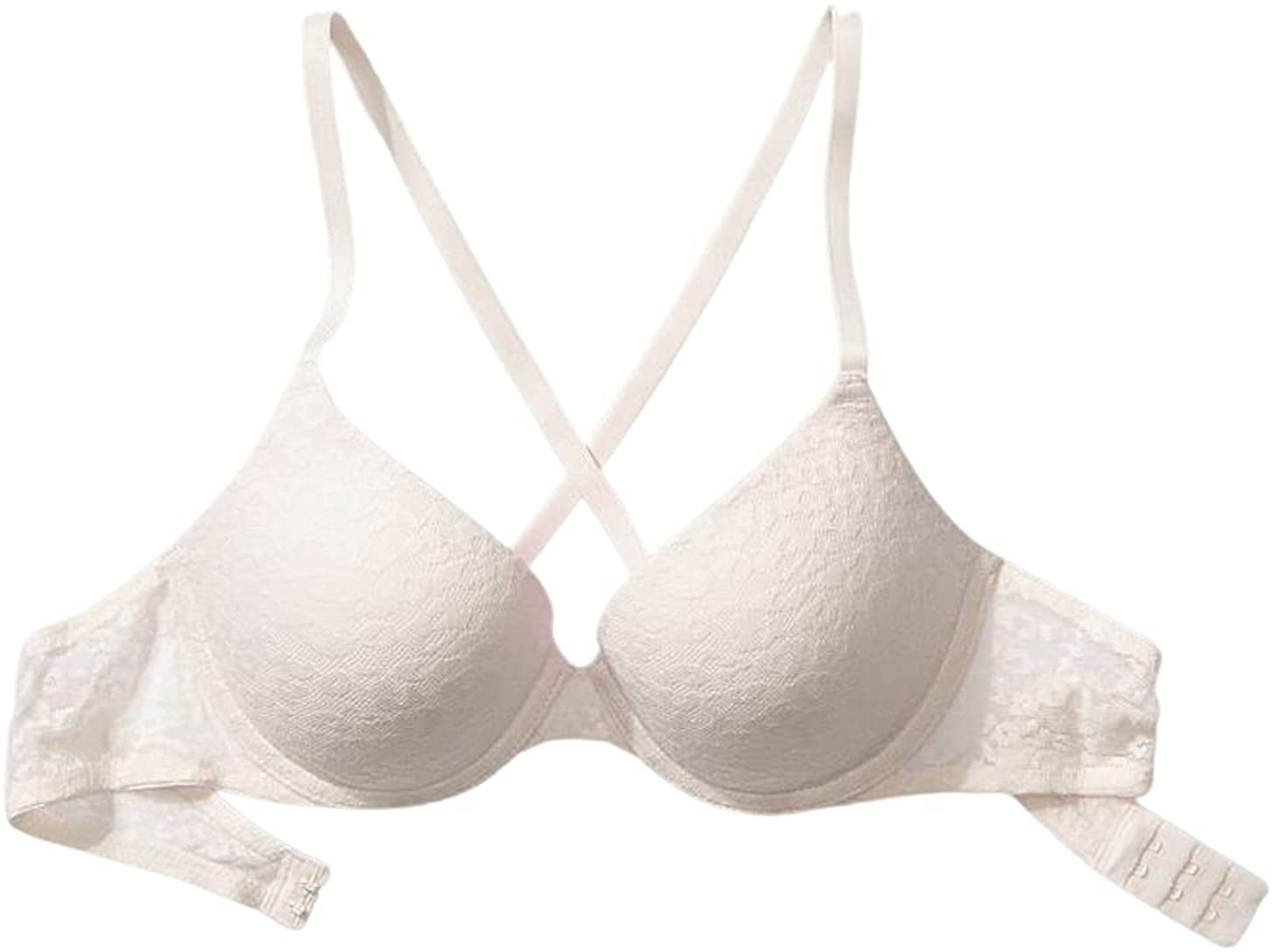 Victoria's Secret Pink Wear Everywhere Push Up Bra Lace Color White ...