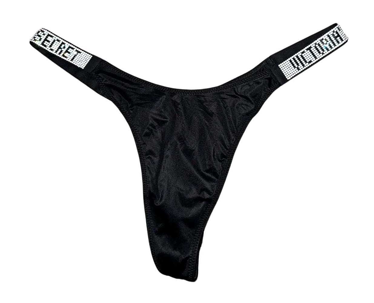 Victoria's Secret Shine Strap Very Sexy Thong Panty Color Black Size ...