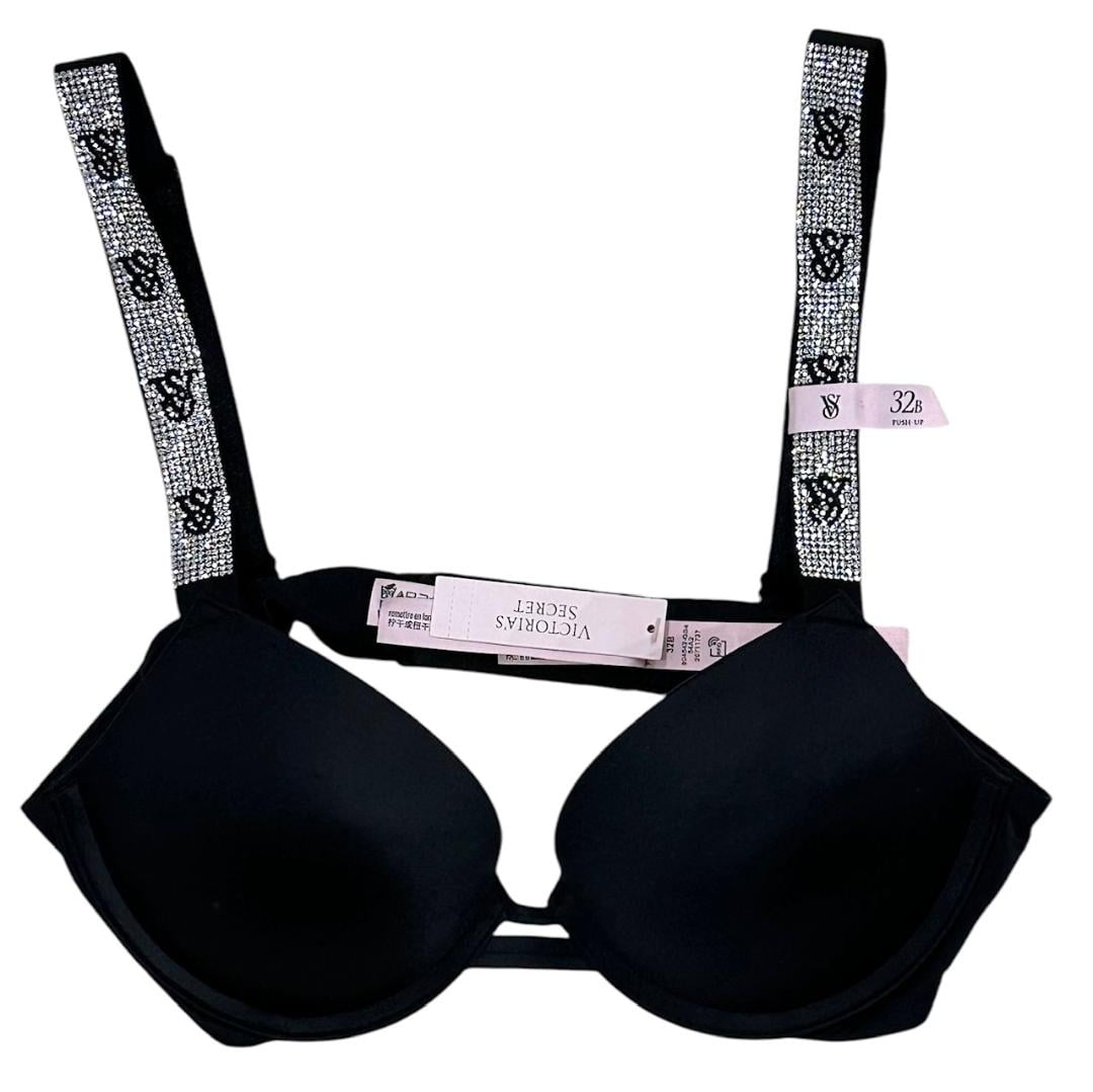 Victoria's Secret Smooth Push-Up Bra Very Sexy Shine Rhinestone Bling ...