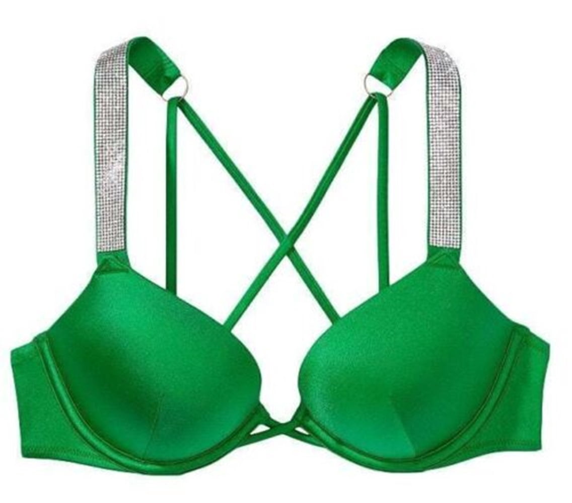 Victoria's Secret Swim Bombshell Push Up Bikini Top Shine Strappy Strap ...