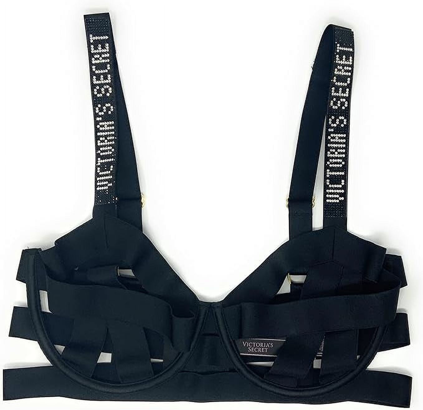 Victoria's Secret Very Sexy Bling Shine Rhinestone Logo Luxe Black ...