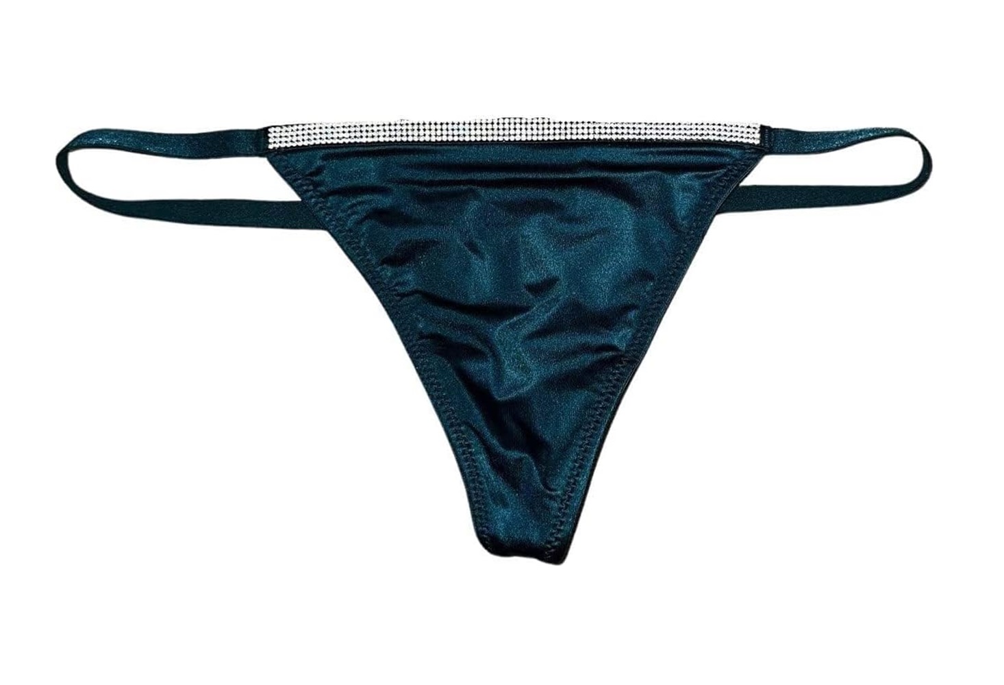 Victoria's Secret Very Sexy Bombshell Rhinestone Shine V-string Panty Color Dark Green Size ...
