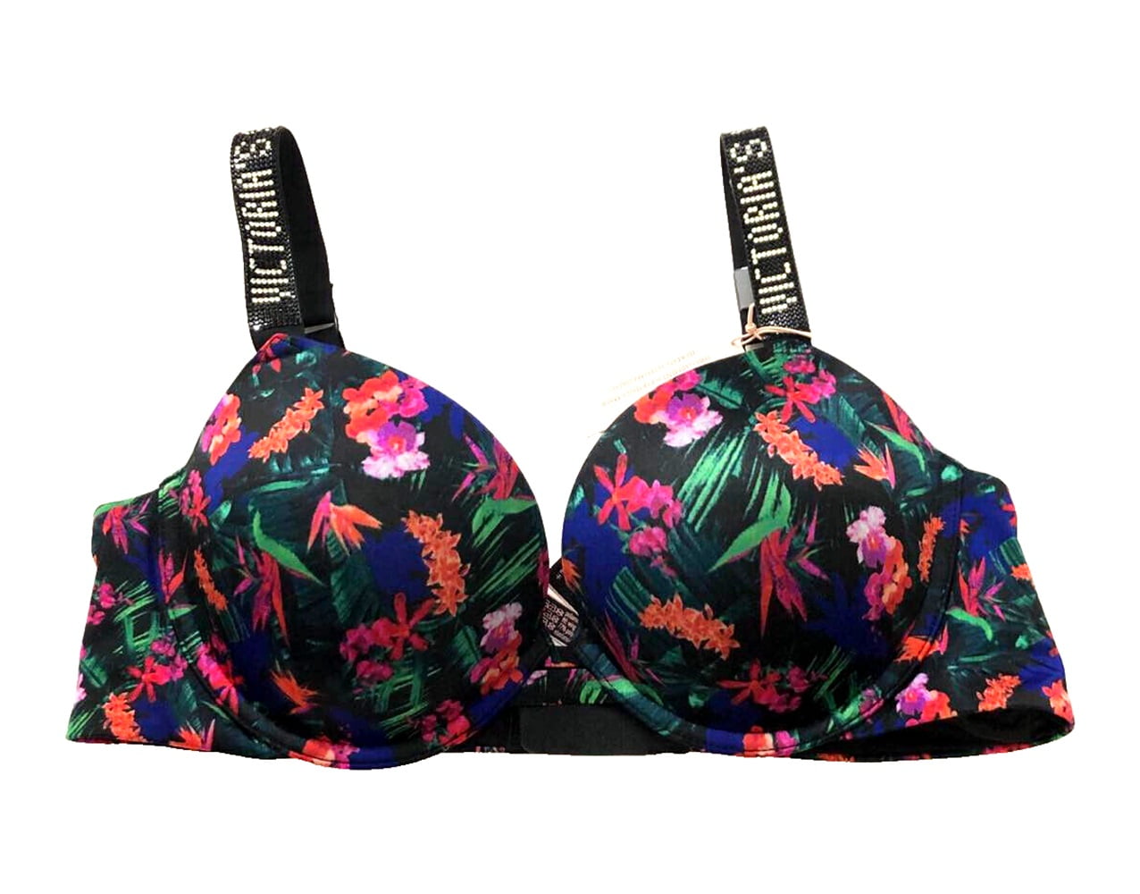 Victoria’s Secret Very Sexy Shine Strap Push-up Bra Tropical Floral Cup ...