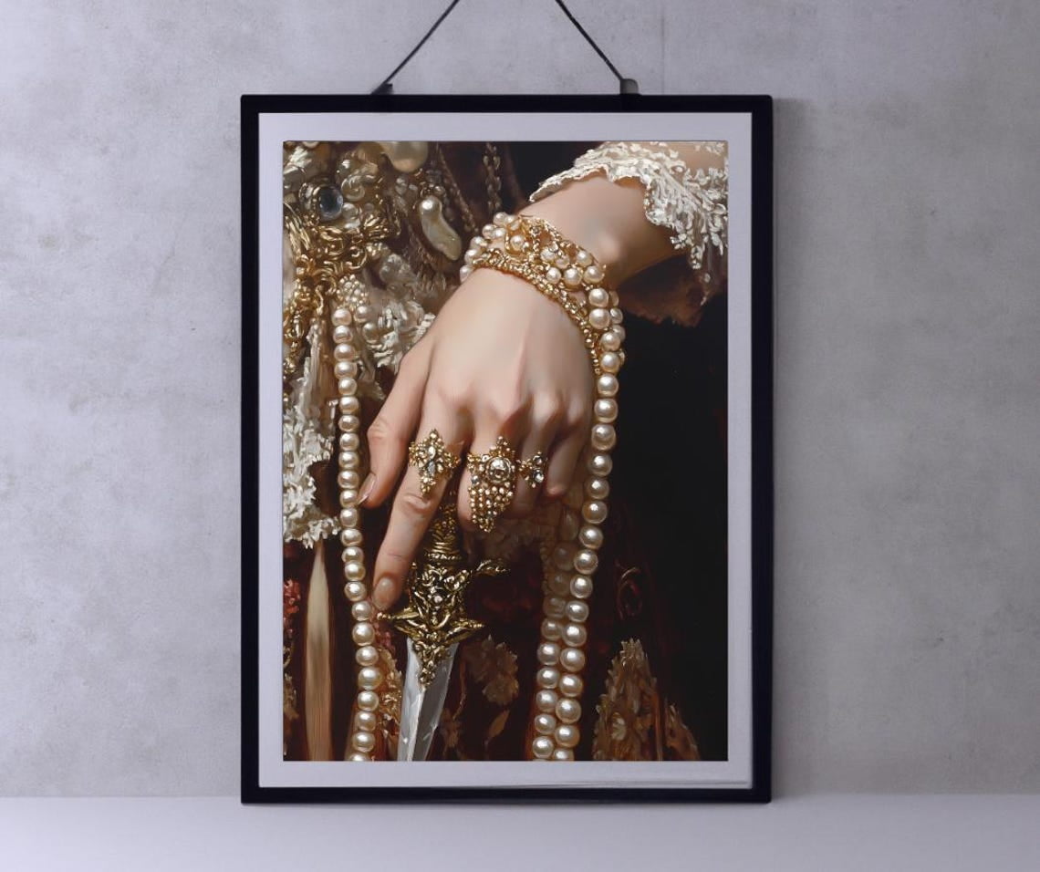 Victorian Aesthetic Princess Master Sword Art, Dark Moody Wall Art ...