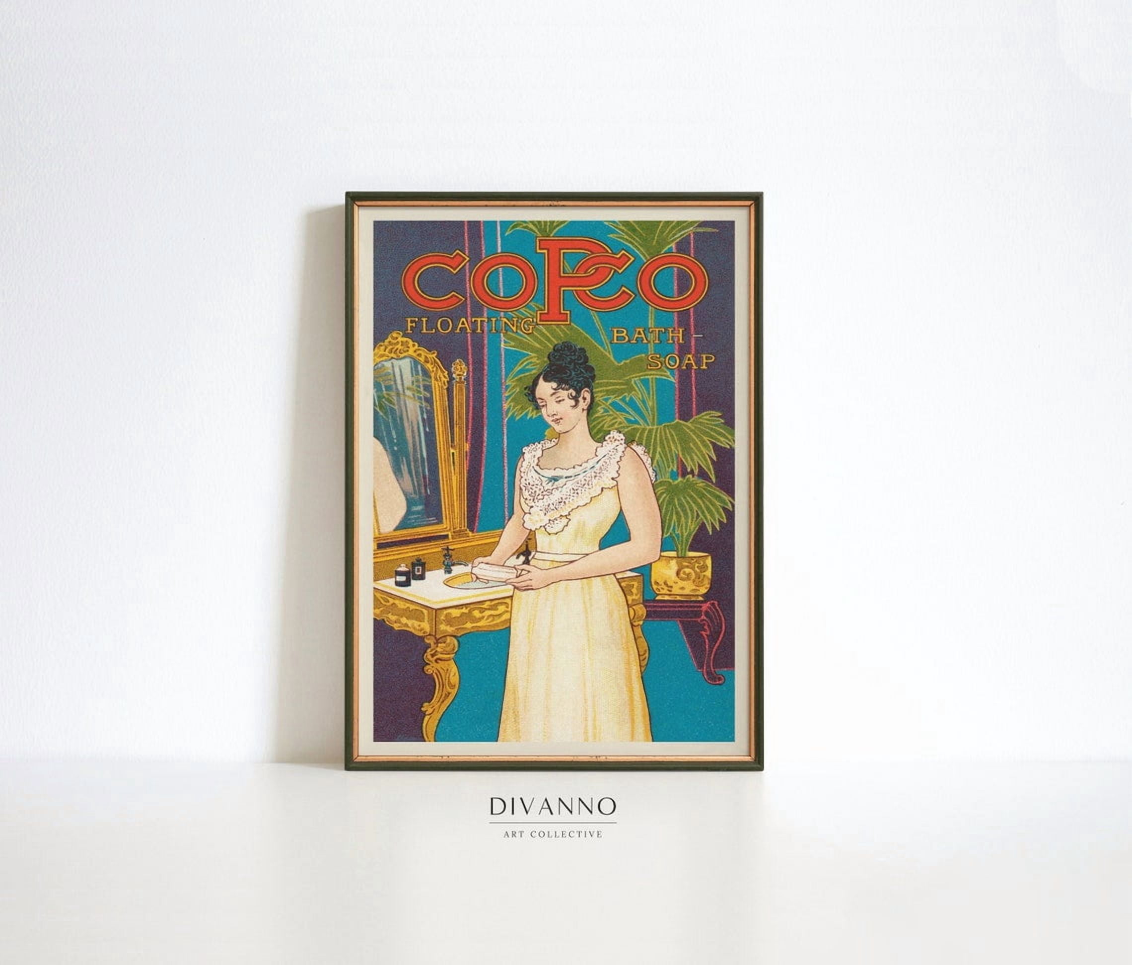 Victorian Bath Woman Retro Washing Poster Design 2, Unframed Size 24x36 ...