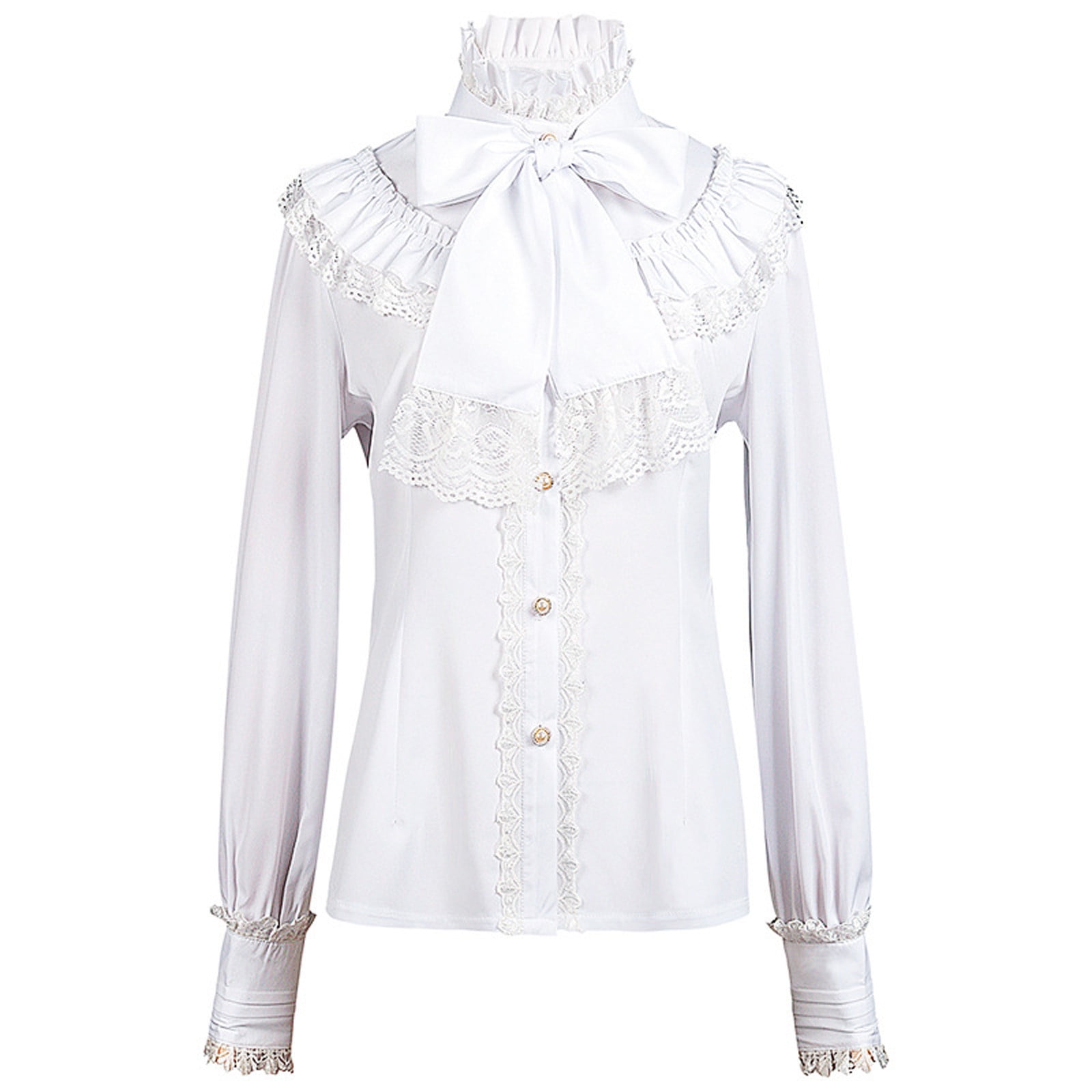 Victorian Blouse Womens Gothic Steampunk Shirt Medieval Renaissance ...