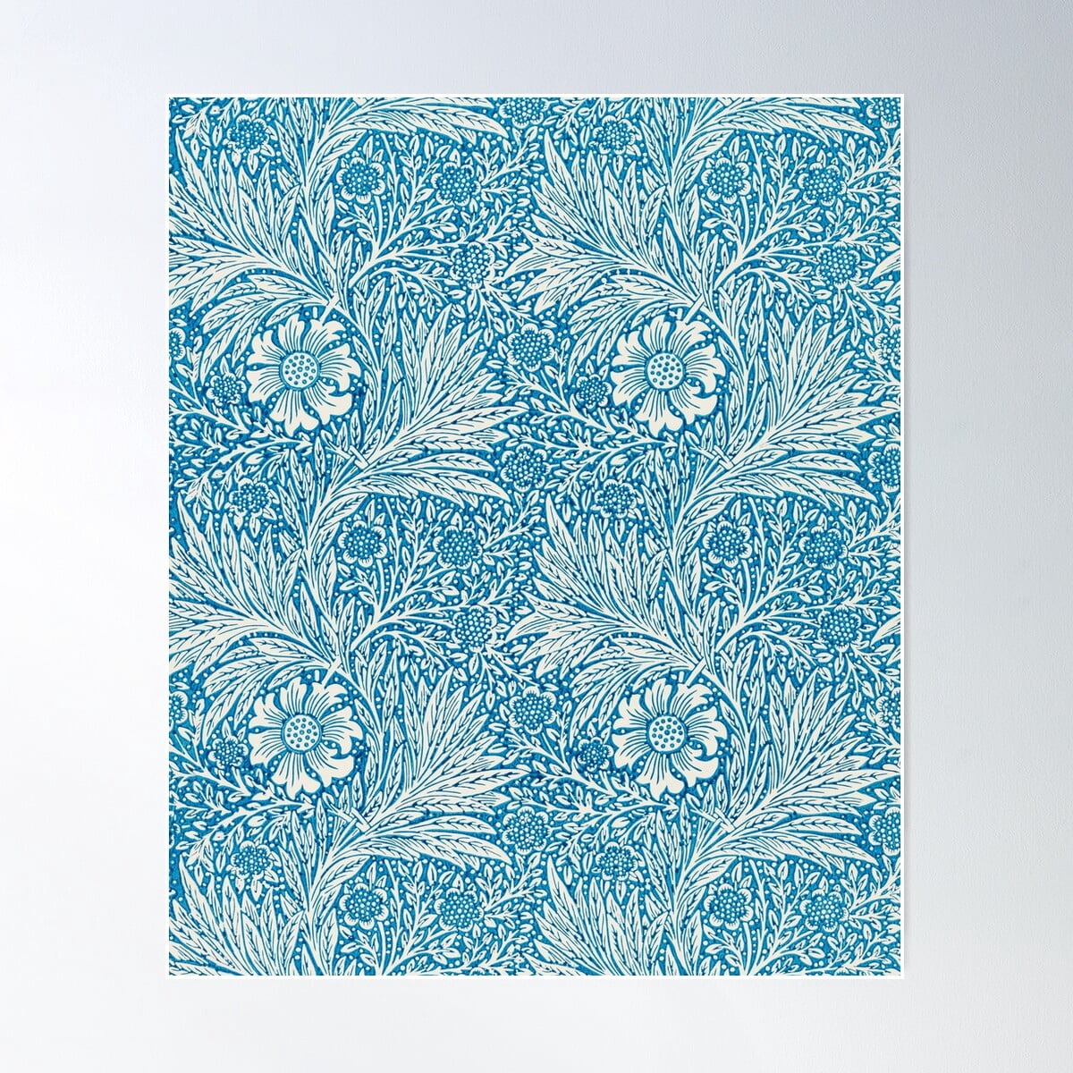 Victorian Blue Floral Designs By William Morris Poster Wall Art, Modern ...