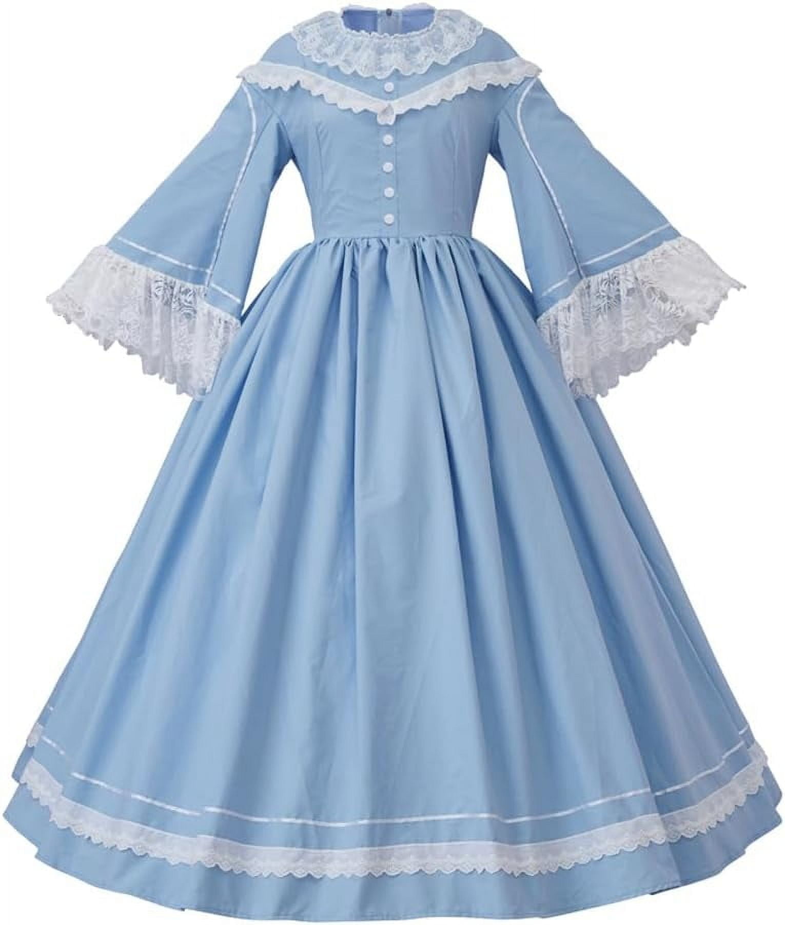 Victorian Civil War Dress Light Blue Southern Belle Dress Medieval ...