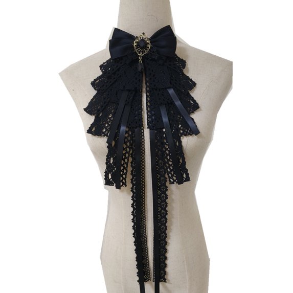 Victorian Collar Gothic Collar Steampunk Jabot Ruffle Collar Halloween ...