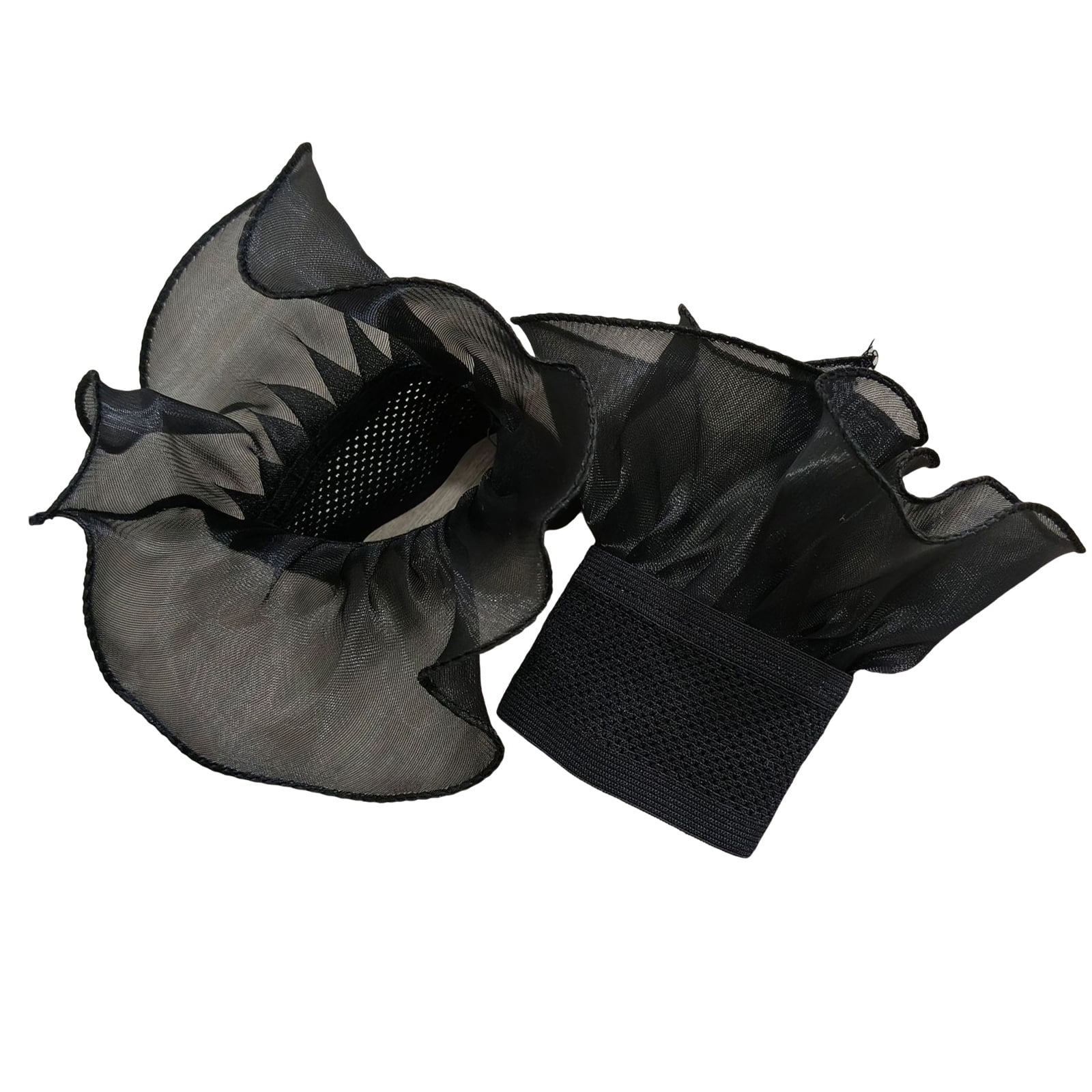 Victorian Colonial Jabot Lace Bows Ruffle Chiffons Detachable Faux ...