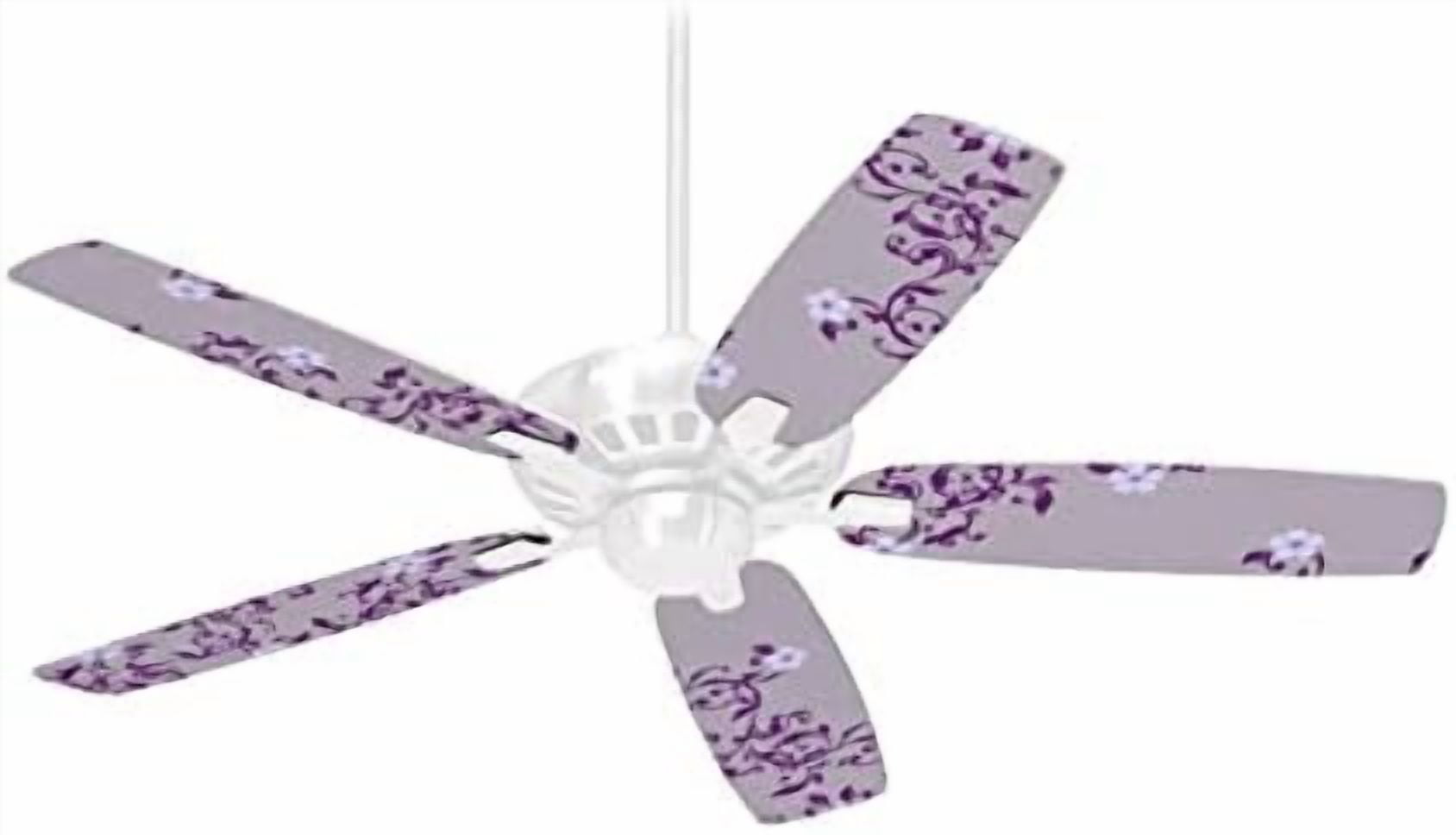 Victorian Design Purple - Ceiling Fan Skin Kit fits most 42 inch fans ...