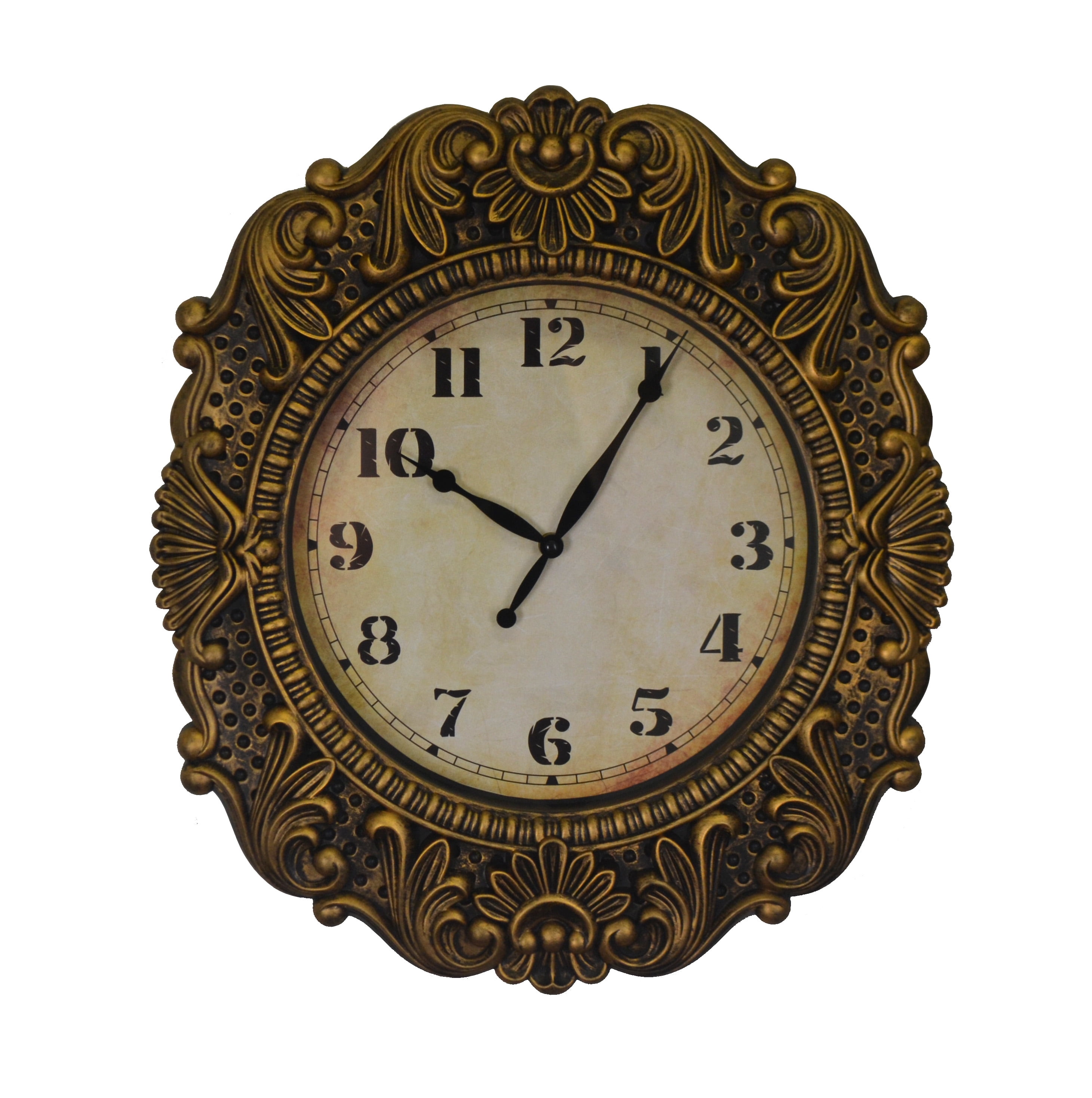 Three Star Gold Victorian Wall Clock With Gold Finish XK502 - Walmart.com