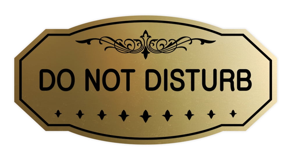 Victorian Do Not Disturb Sign (Brushed Gold) - Large - Walmart.com