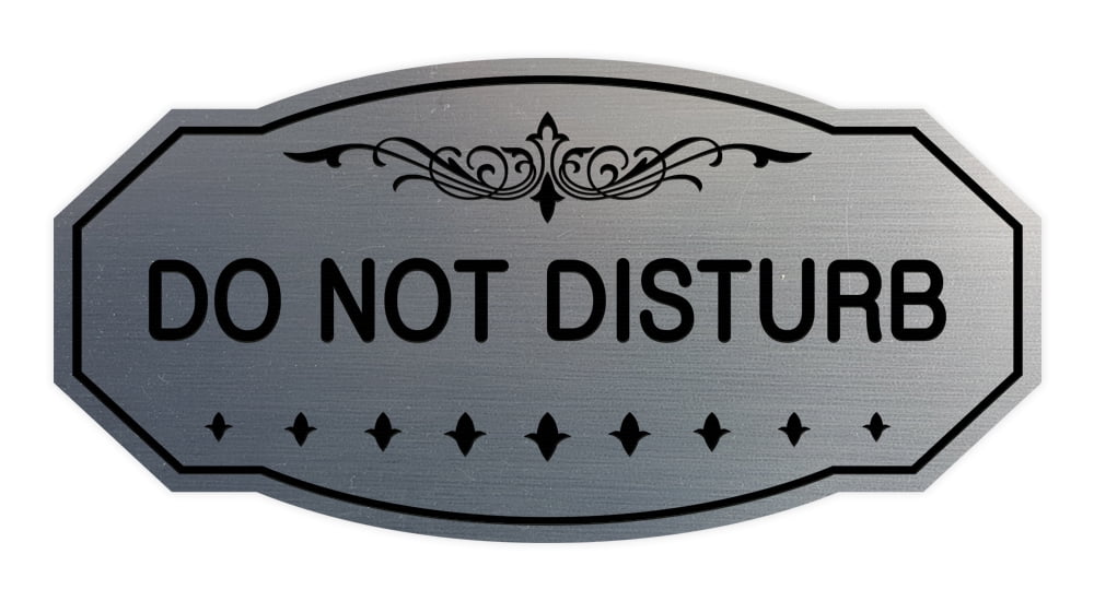 Victorian Do Not Disturb Sign (Brushed Silver) - Small - Walmart.com