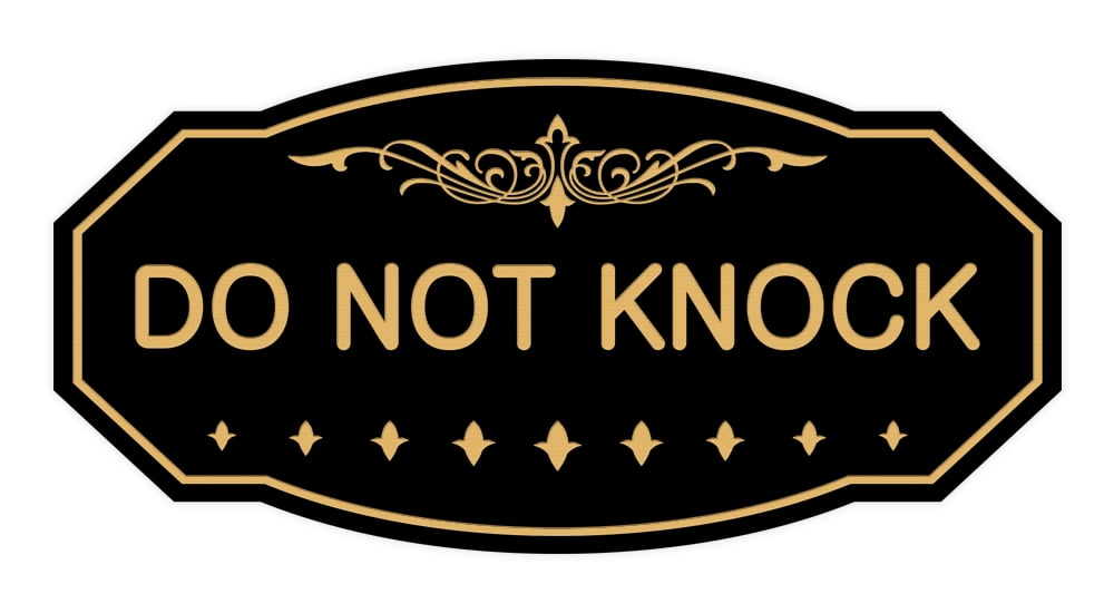 Victorian Do Not Knock Sign (Black Gold) - Large - Walmart.com