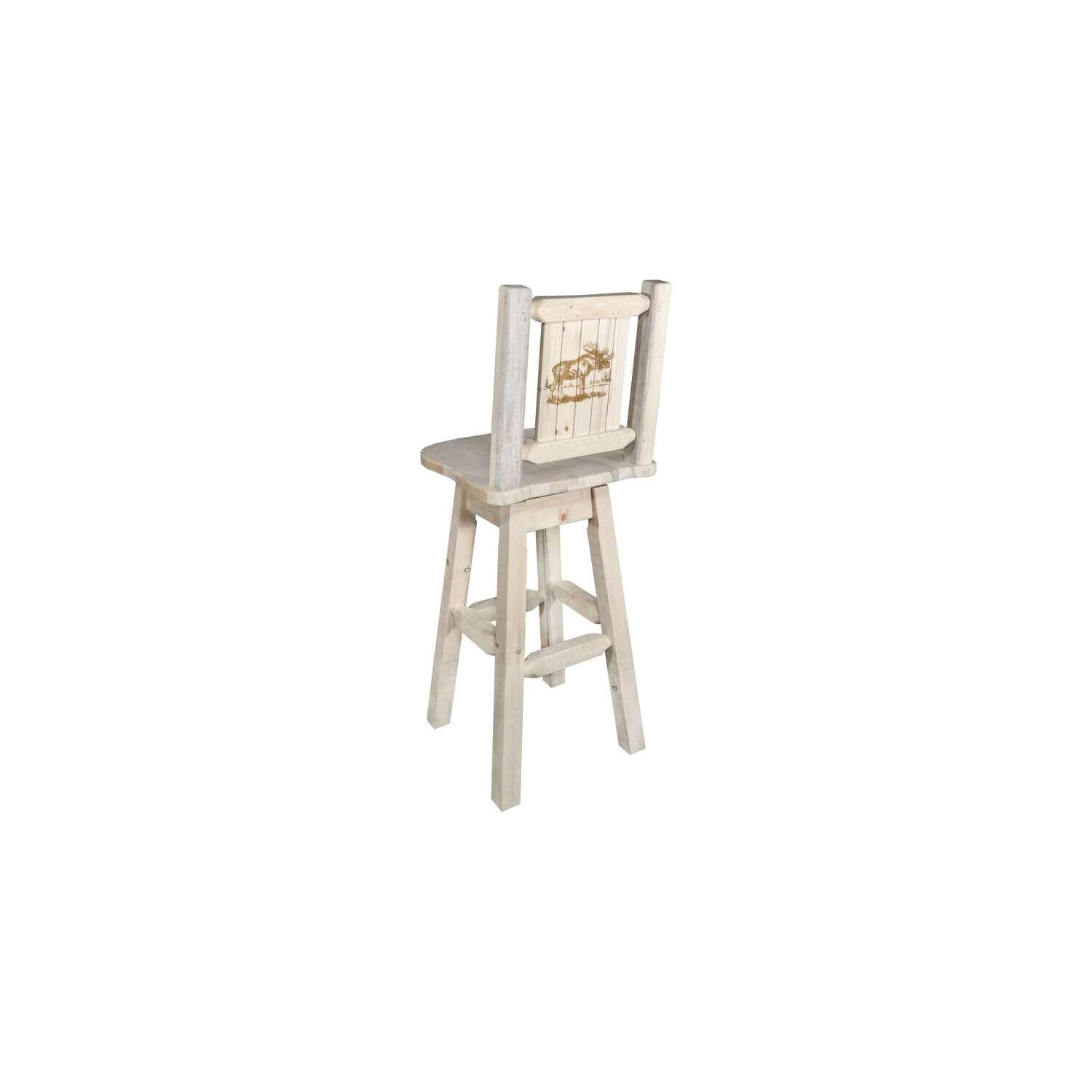 Victorian Elegance Counter Height Barstool 18"L x 19"W x 38"H with Back ...