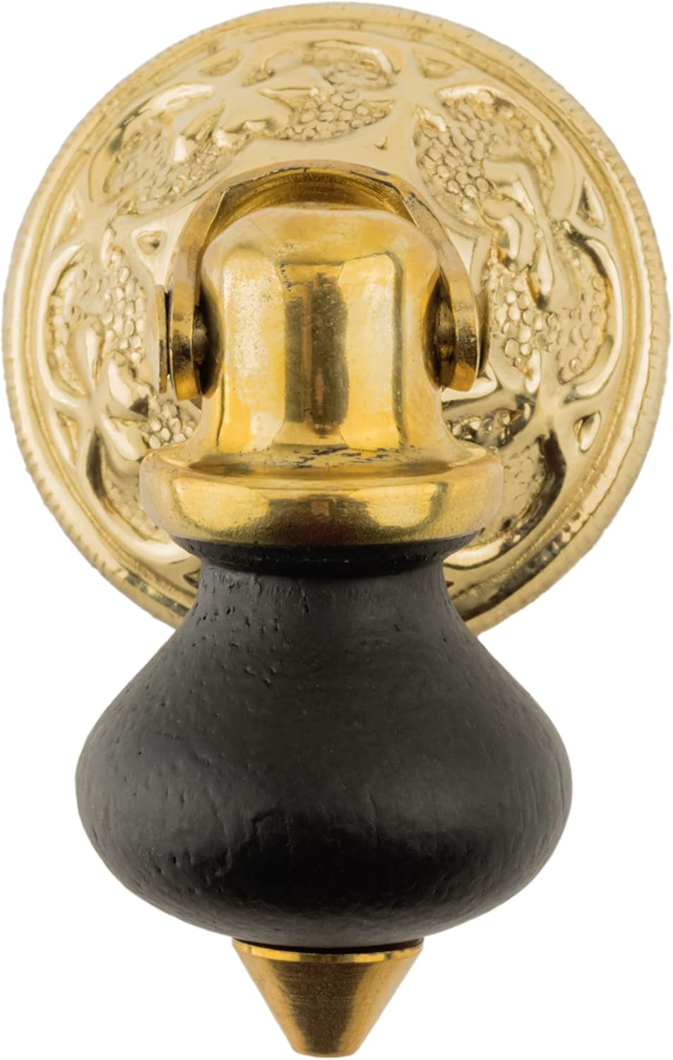 Victorian Era Ebony and Brass Drop Drawer Pull | Drop: 2" | Handle for ...