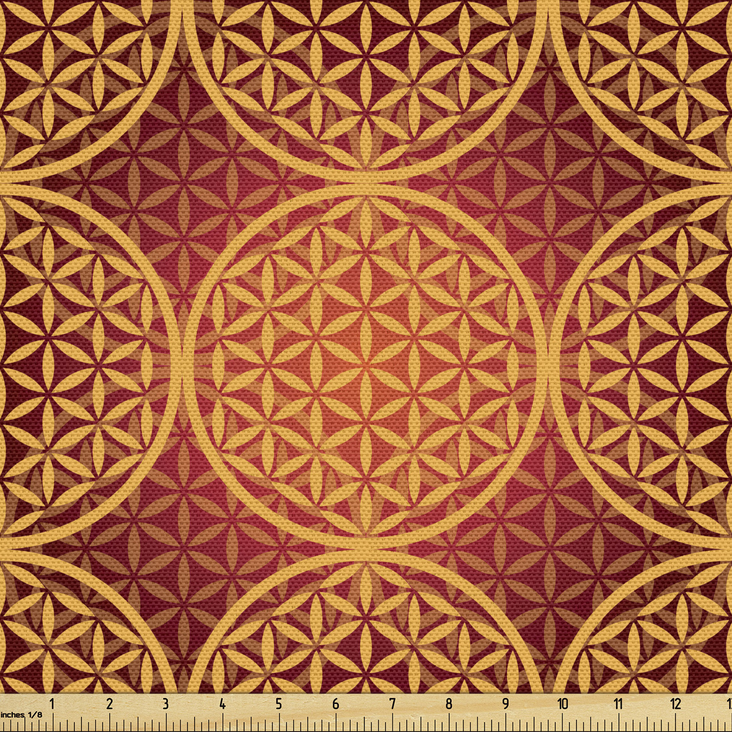 Ambesonne Victorian Fabric by the Yard Upholstery, Flower Medieval ...