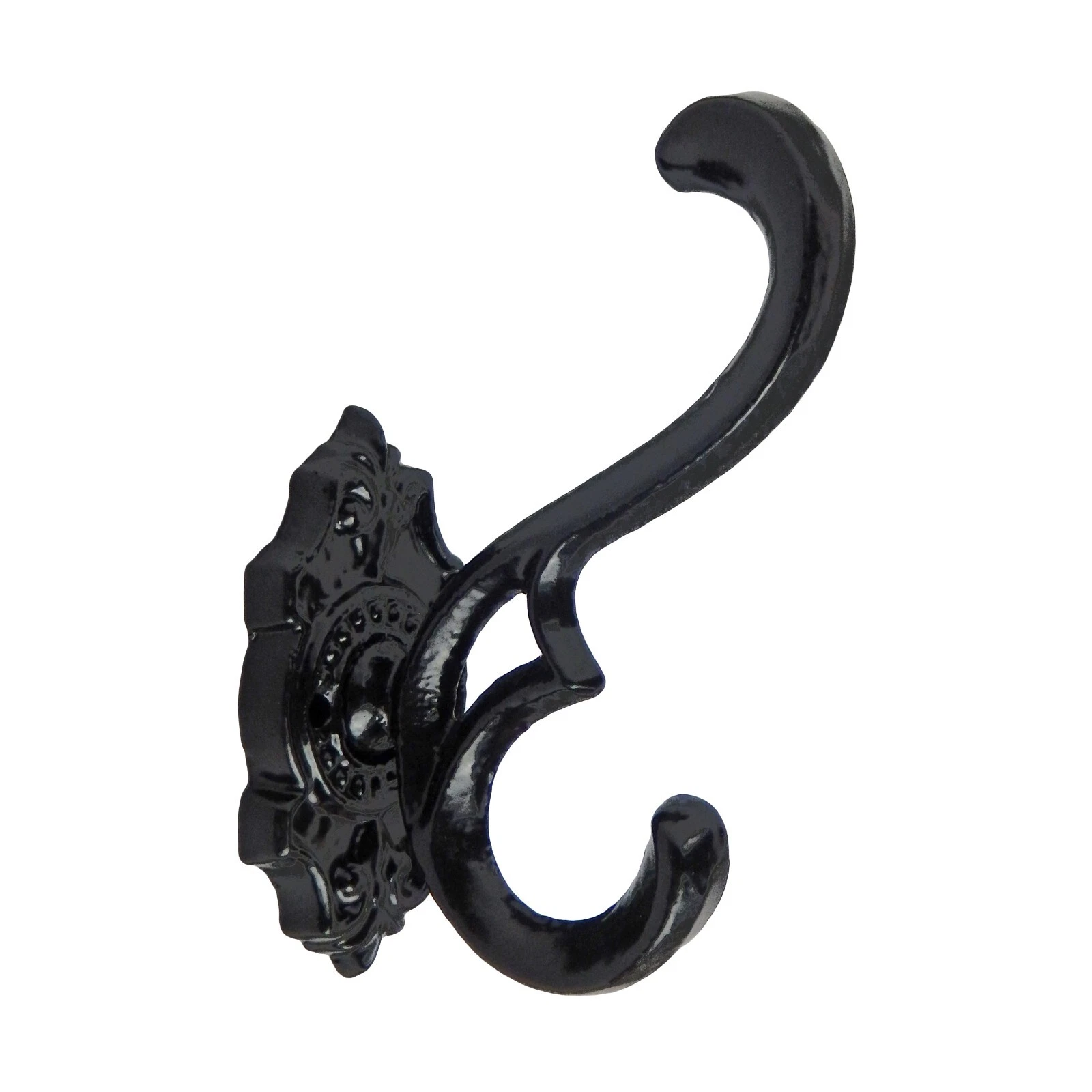 Victorian Fleur De Lis Cast Iron Double Wall Hook Towel Coat Hanger ...