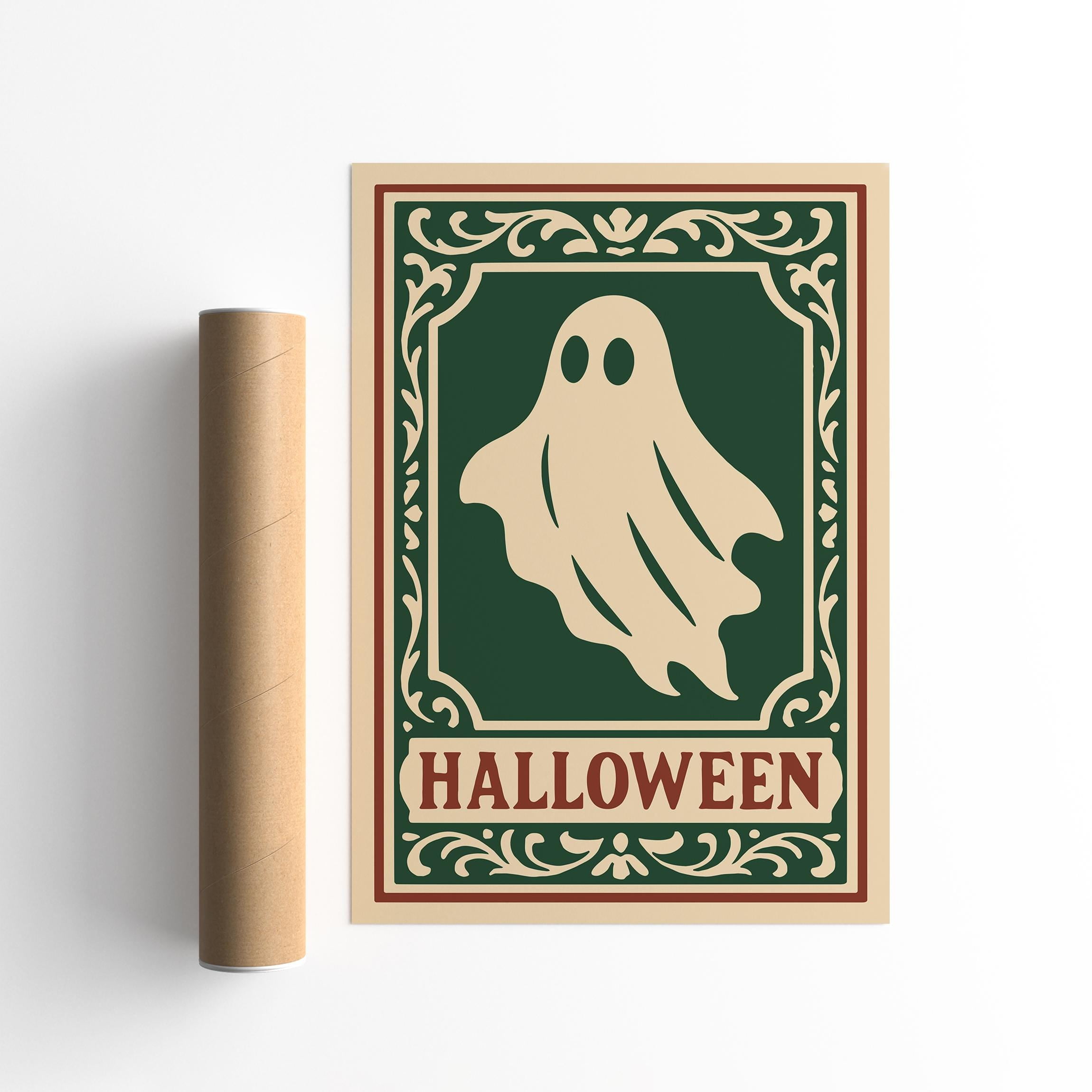 Victorian Gothic Ghost Art Print: Spooky Rococo Decor UNFRAMED Poster ...
