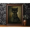 Victorian Gothic Kitten Wall Art Black Cat Wall Decor Vintage Moody ...