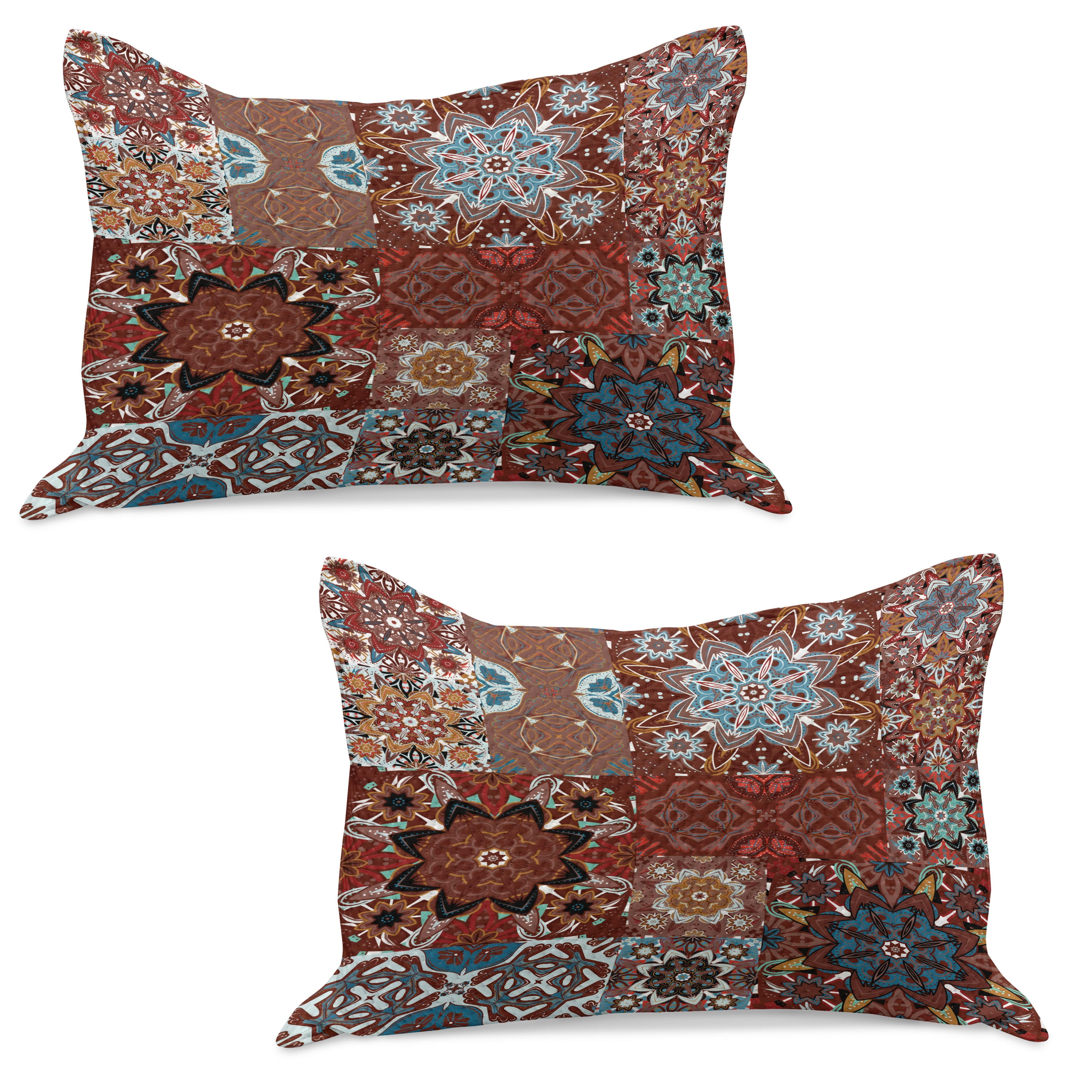 Victorian Knitted Quilt Pillowcover Set of 2, Classic Victorian Floral ...