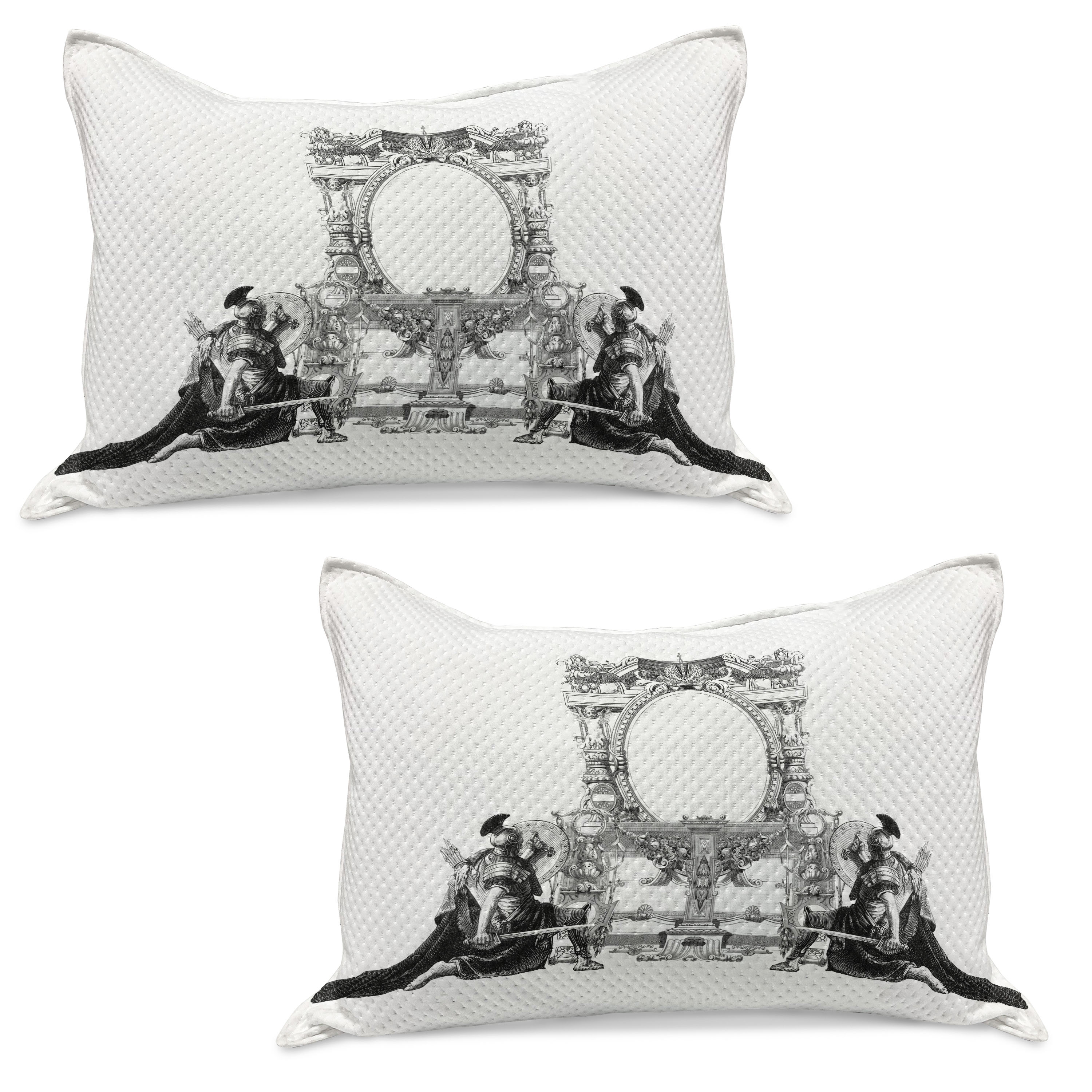 Victorian Knitted Quilt Pillowcover Set of 2, Victorian Frame with a ...