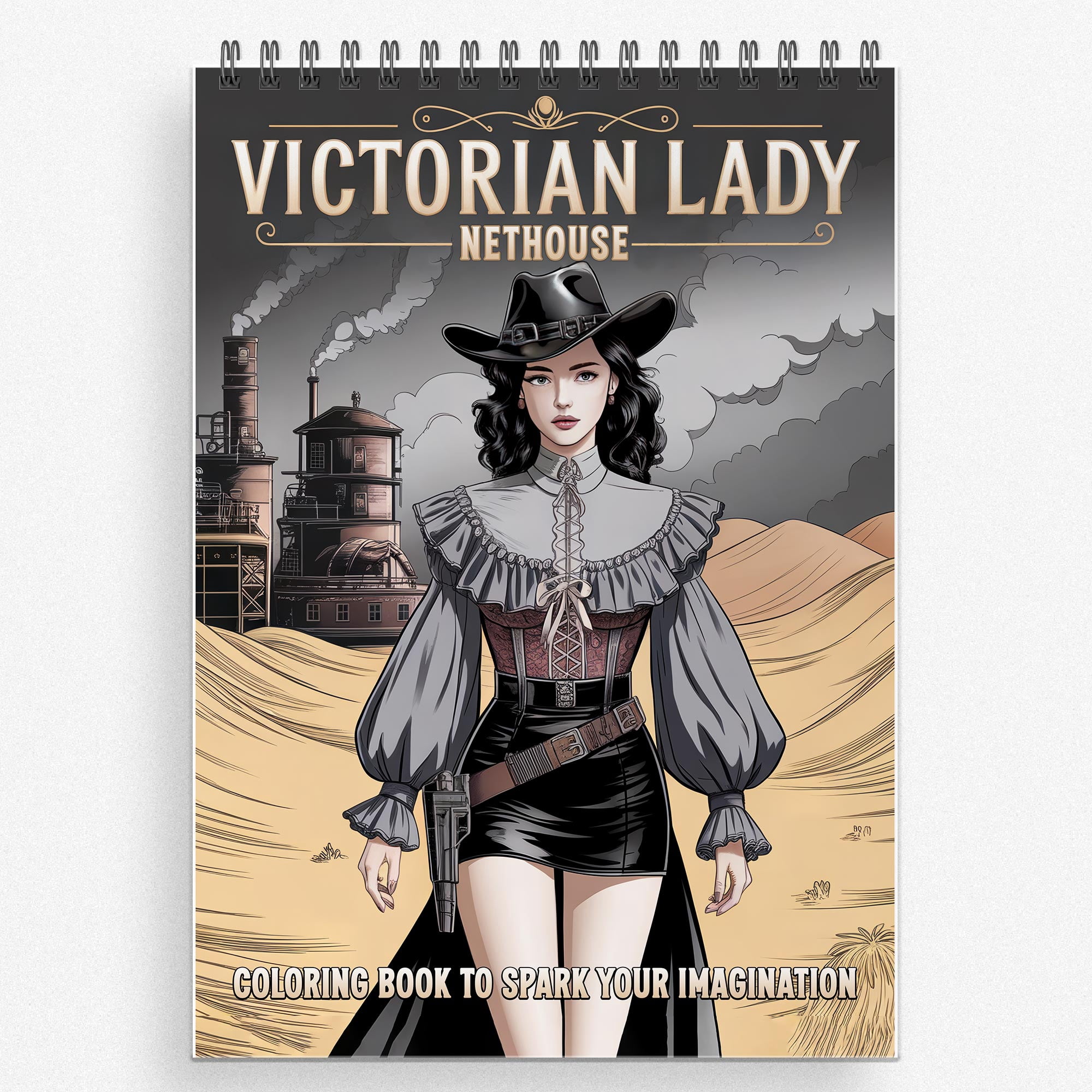 Victorian Lady Coloring Book for Adults to Relax and Unwind, Spiral ...