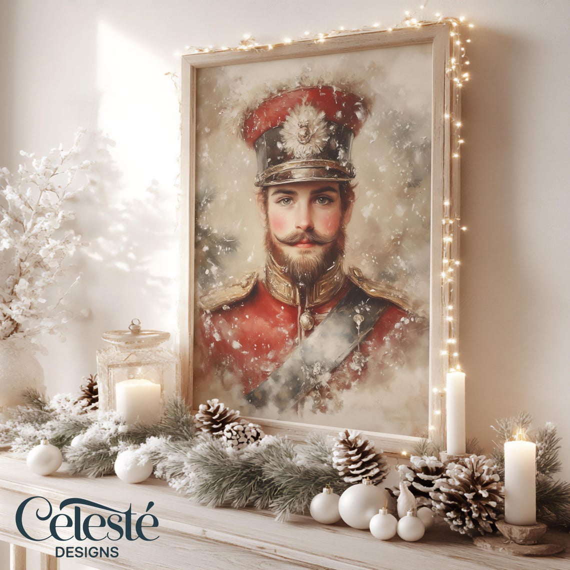 Victorian Nutcracker Christmas Print: Vintage Holiday Portrait #504 ...