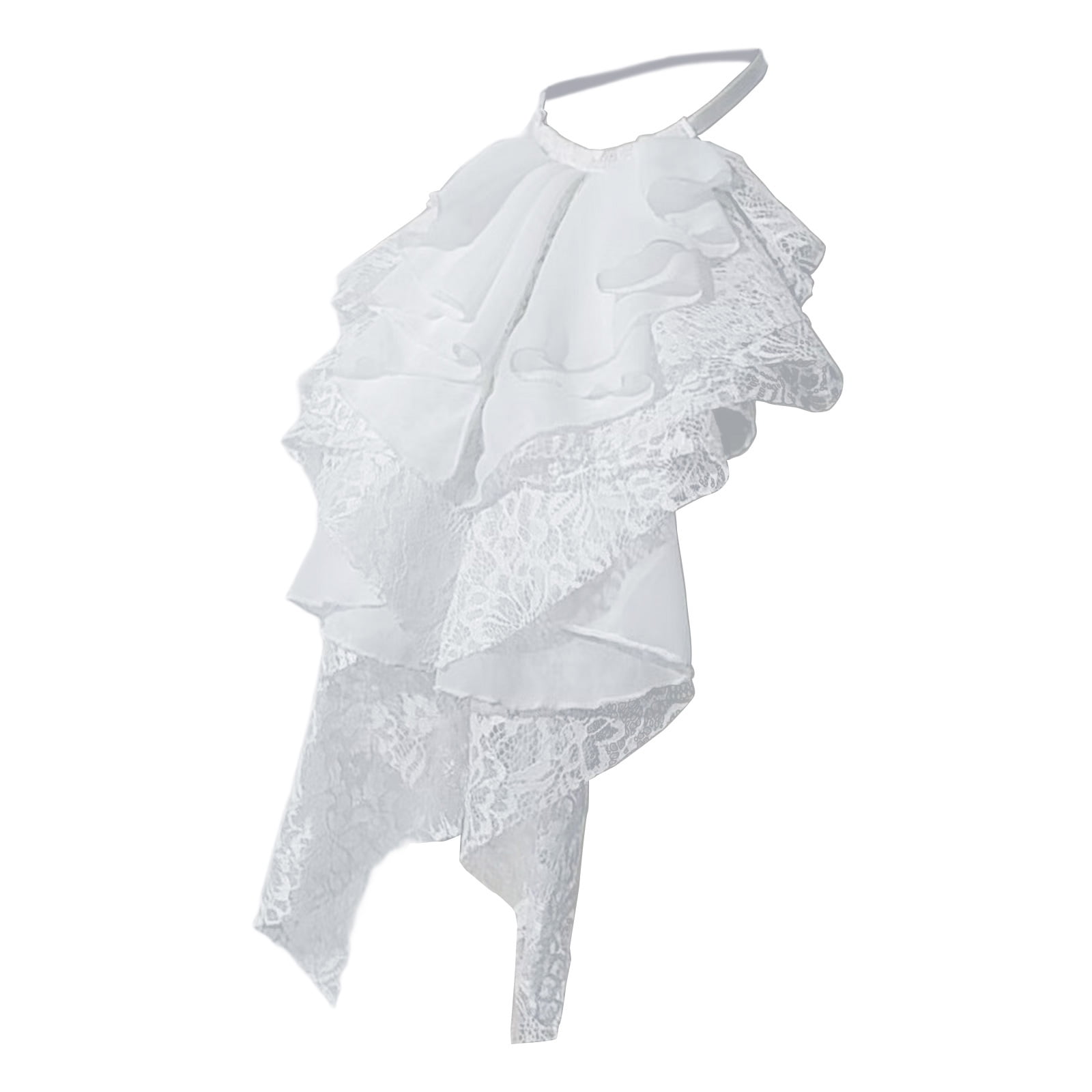 Victorian Ornamental Detachable False Collar Layered Ruffle Lace Jabot ...