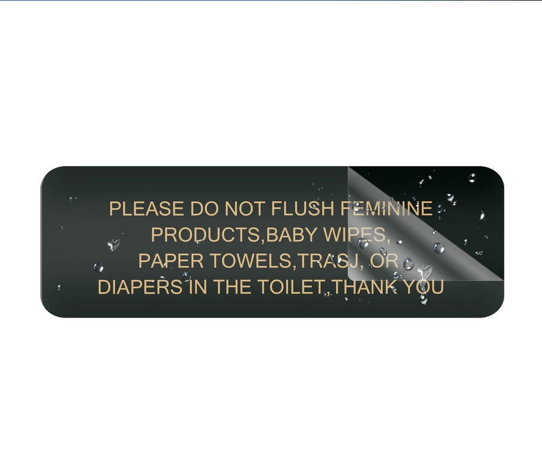 Victorian Please Do Not Flush Etiquette Sign Acrylic Plastic Sign Easy ...