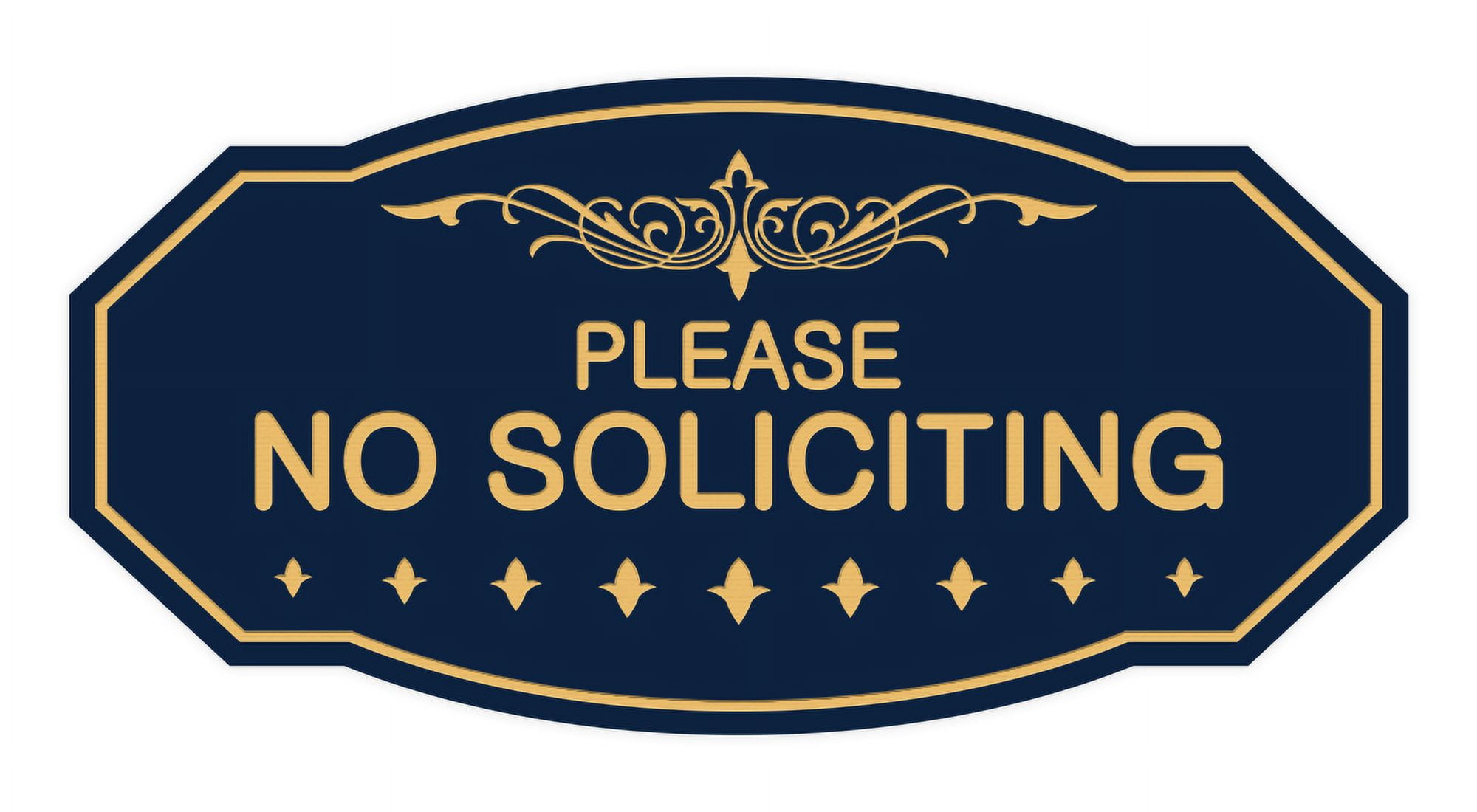 Victorian Please No Soliciting Sign (Blue) - Large 5" X 10" - Walmart.com