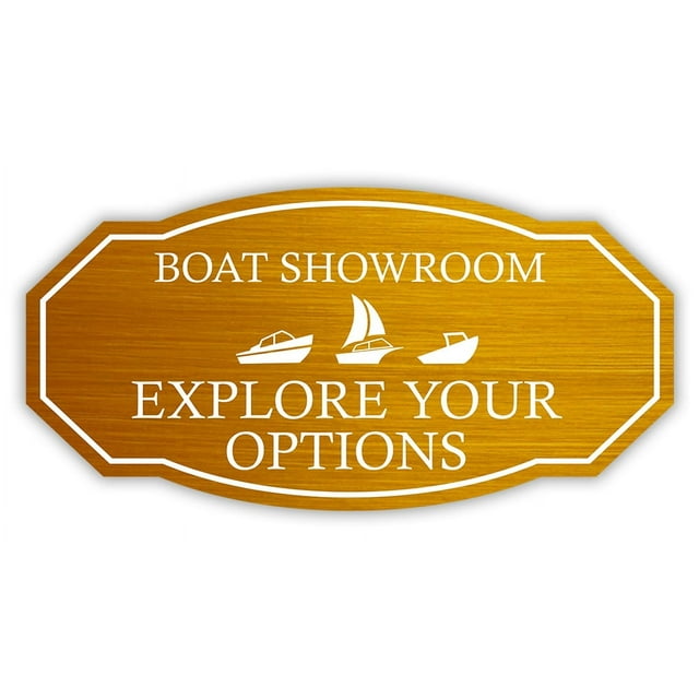 Victorian Plus Boat Showroom – Explore Your Options Wall or Door Sign ...